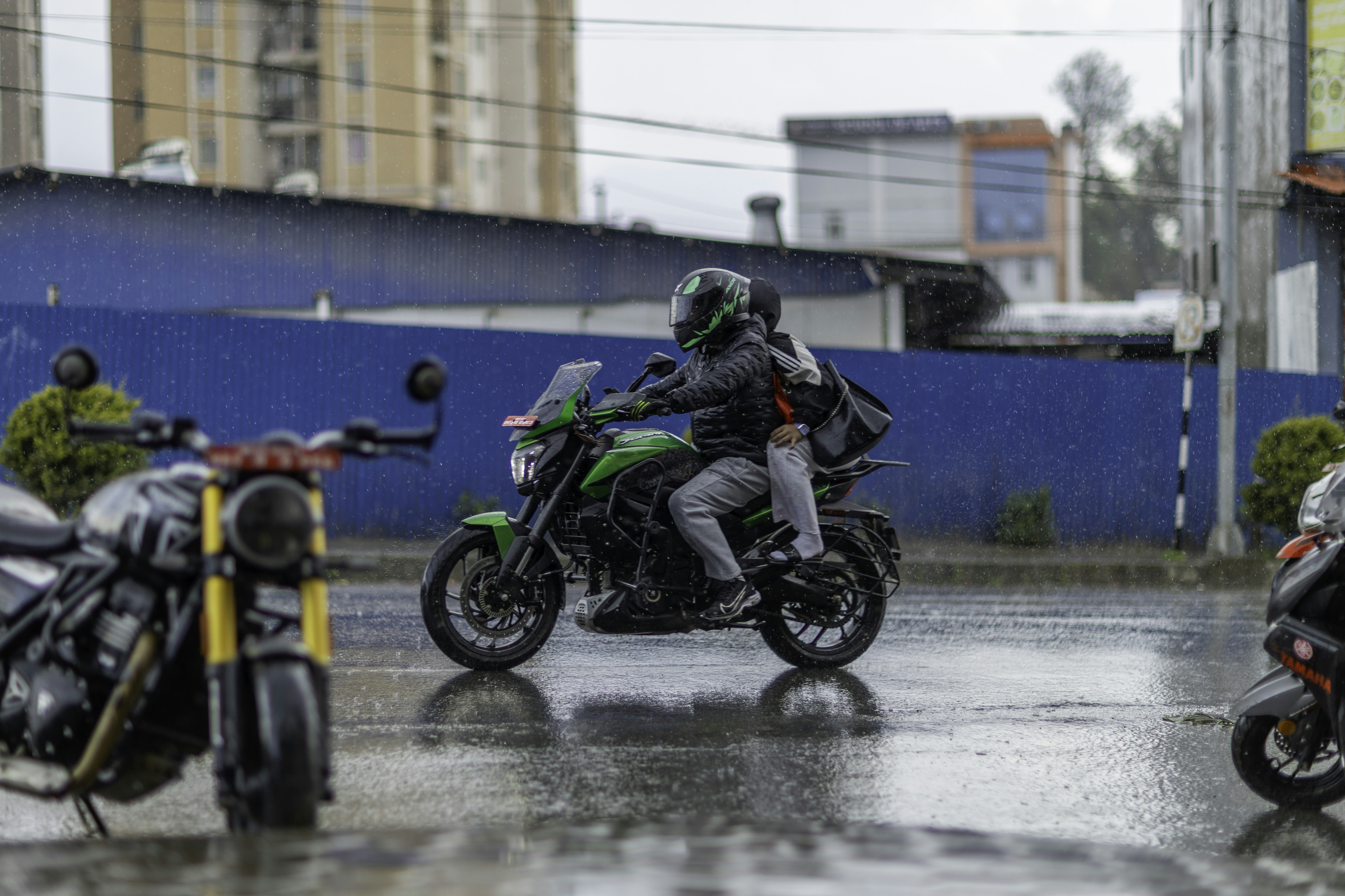 People Rushing Through Rain – Busy City Life in Monsoon