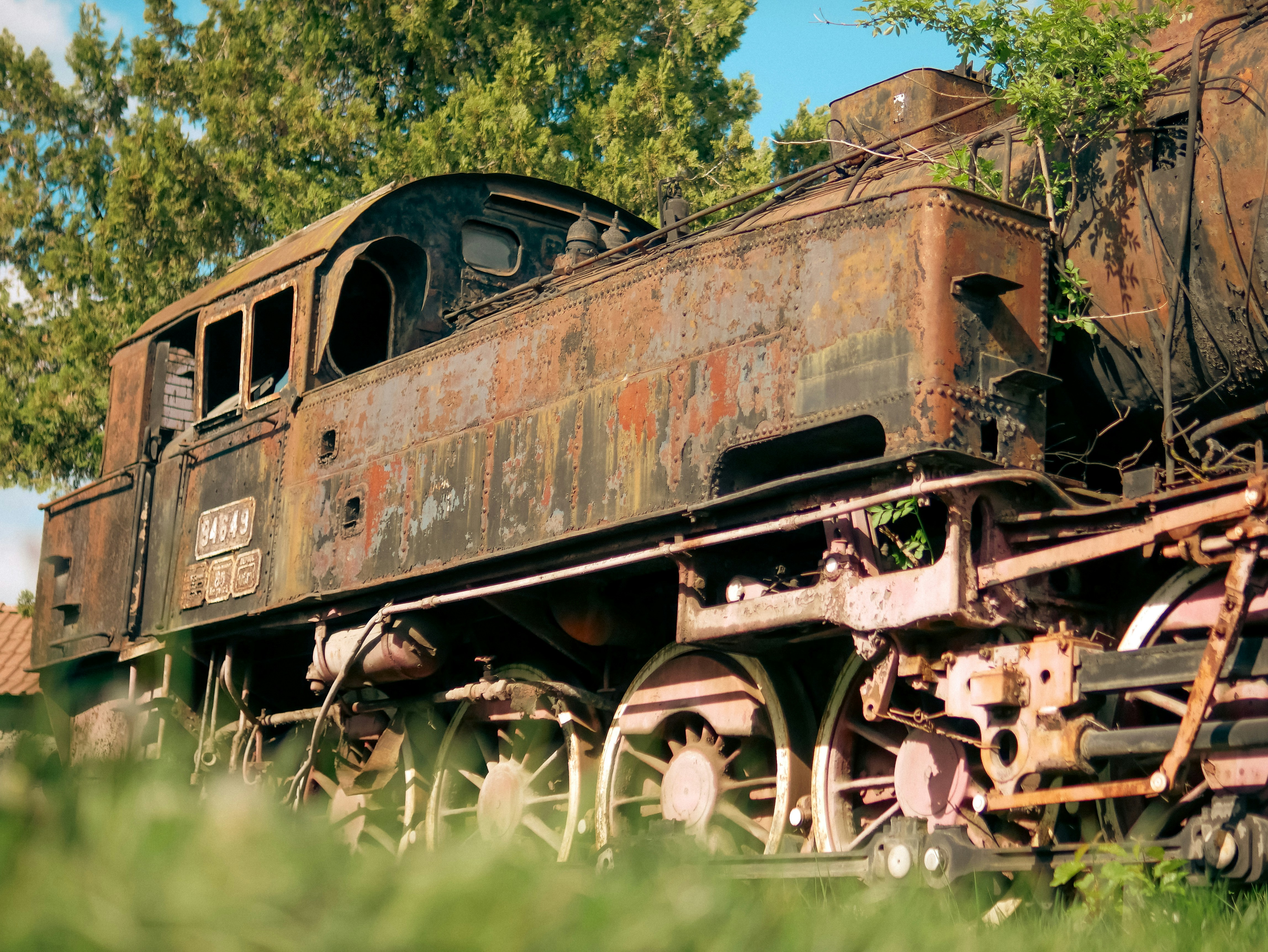 Rusting Behemoth: A Distant Steam Engine Lingers