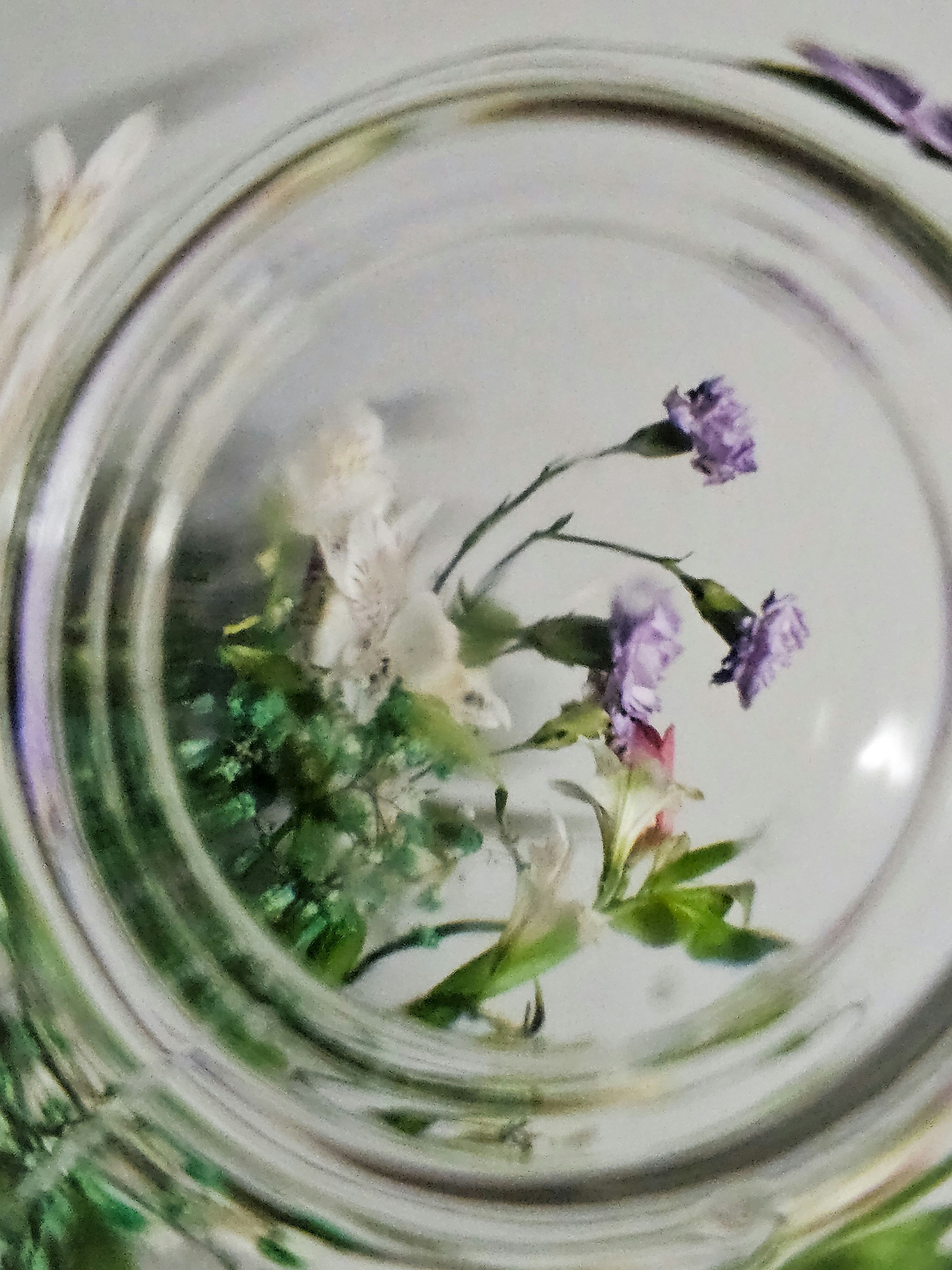 Bloom through Glass: a swirl of petals inside a jar
