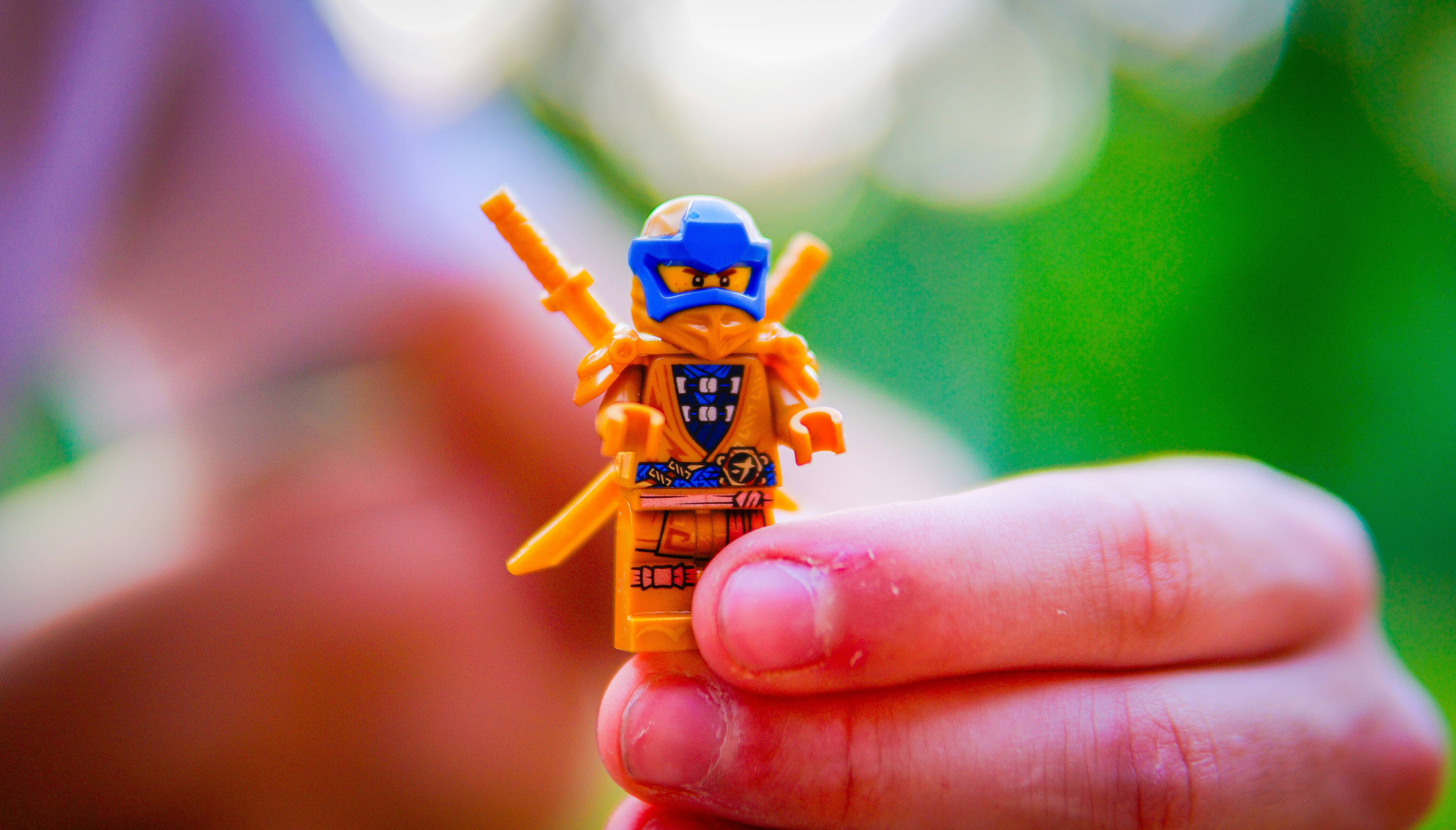 Tiny Ninja, Big Focus: A Toy Soldier Gripped Up Close