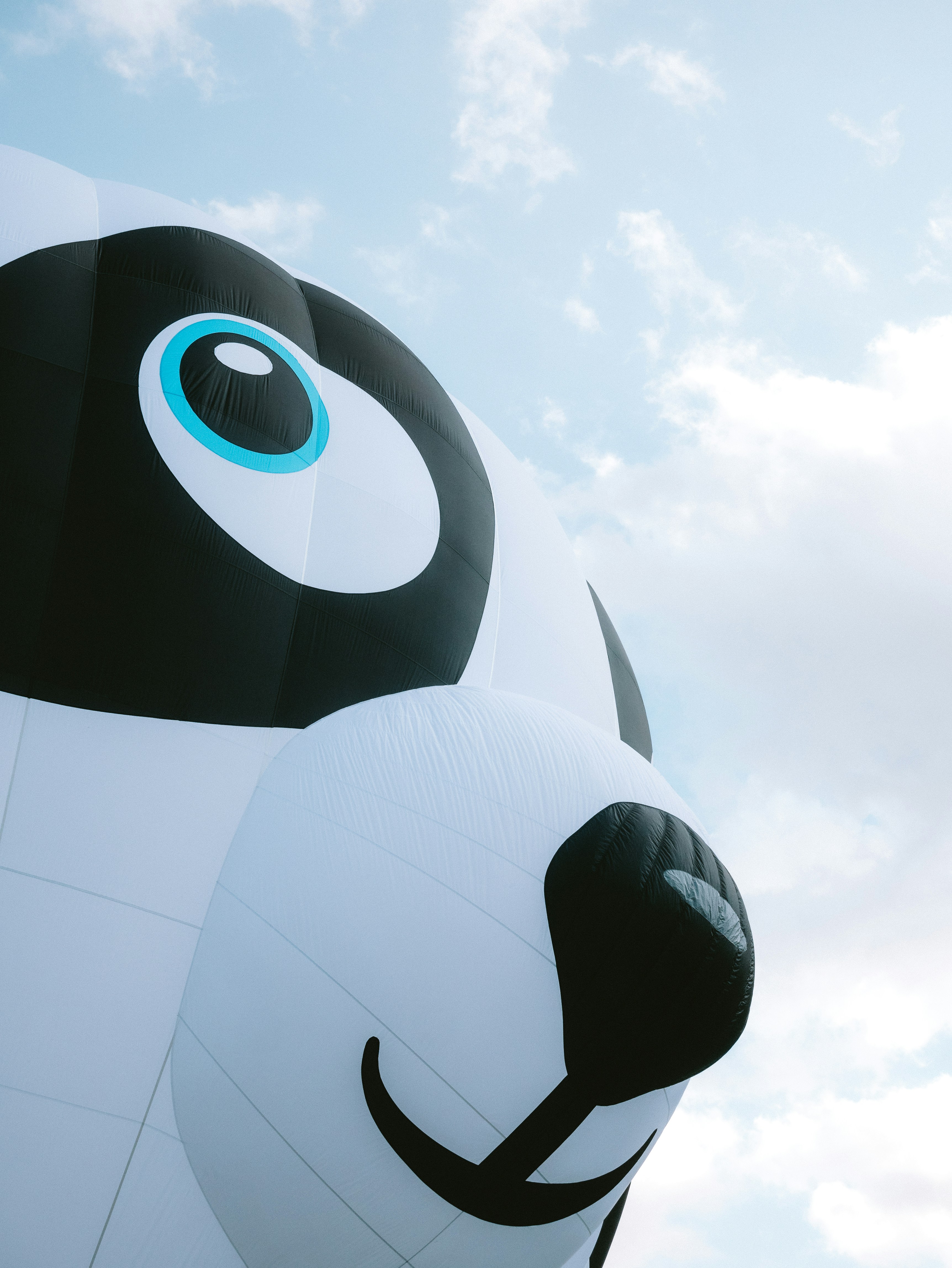 Gigantic Balloon Pup Smiles at the Sky