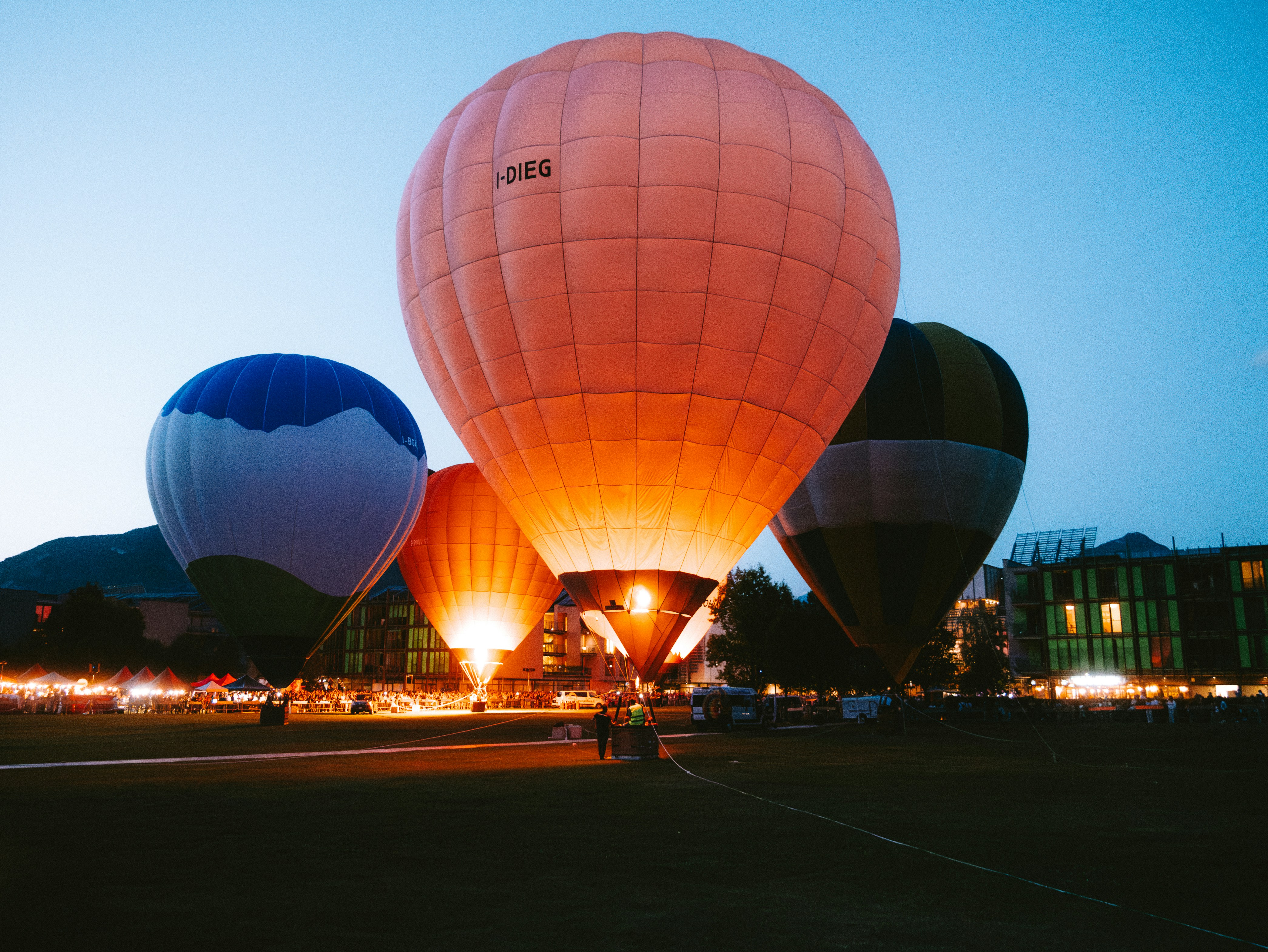 Glow Ascension: Orange Balloon Dominates the Night Launch