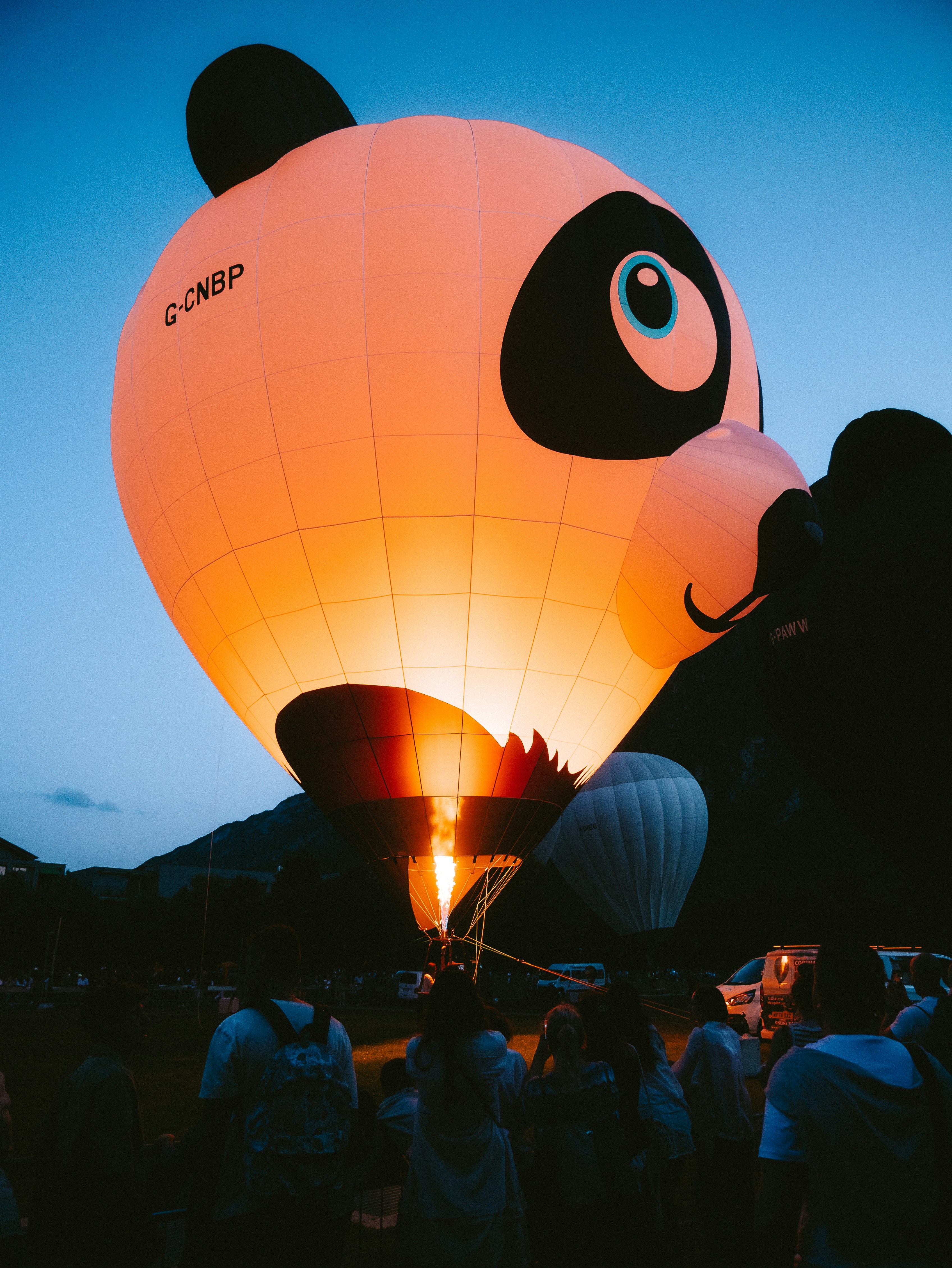 Glow beneath the Giant Panda Balloon