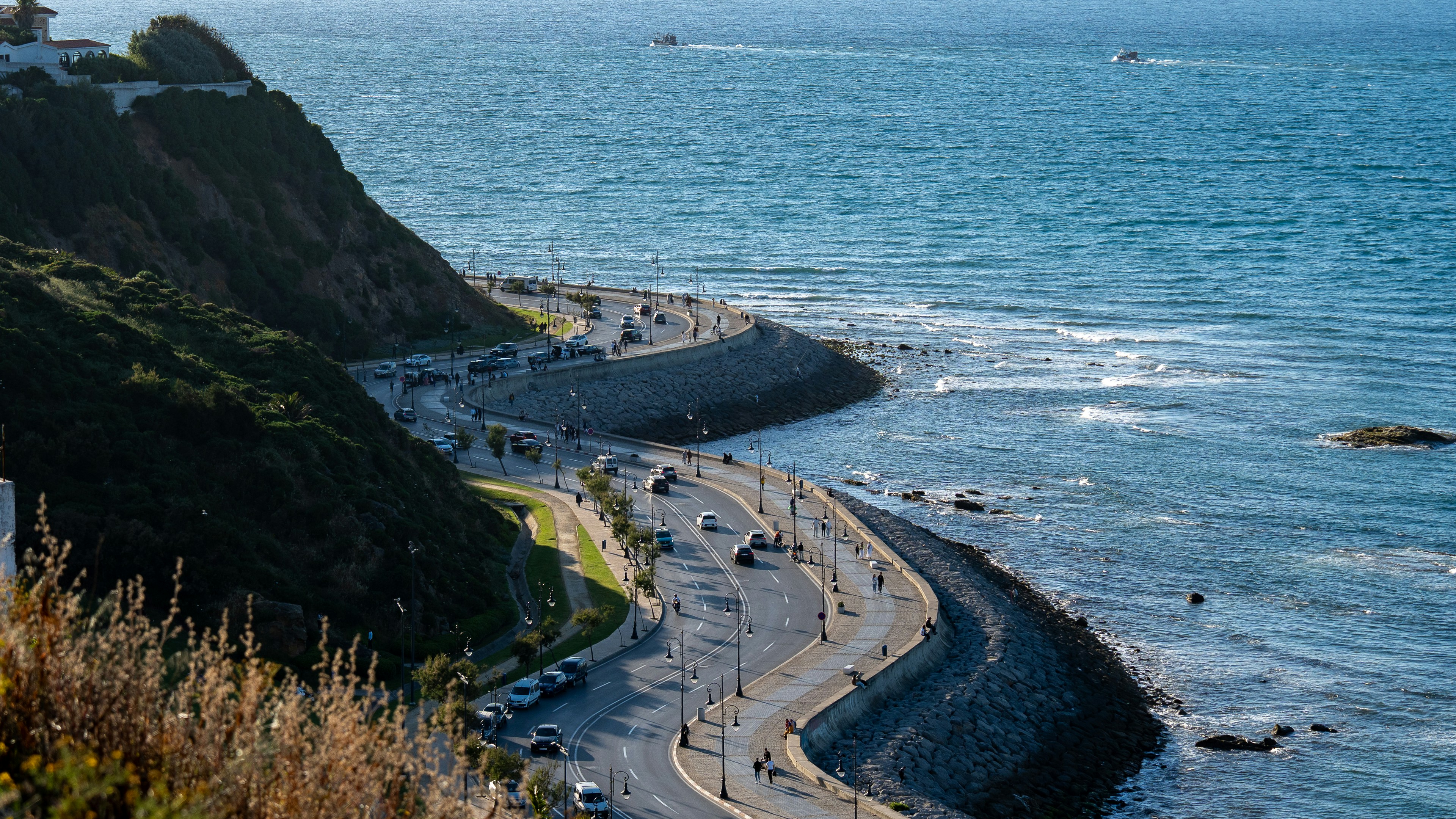 Coastal Curves: A Seaside Highway Winding Toward the Horizon