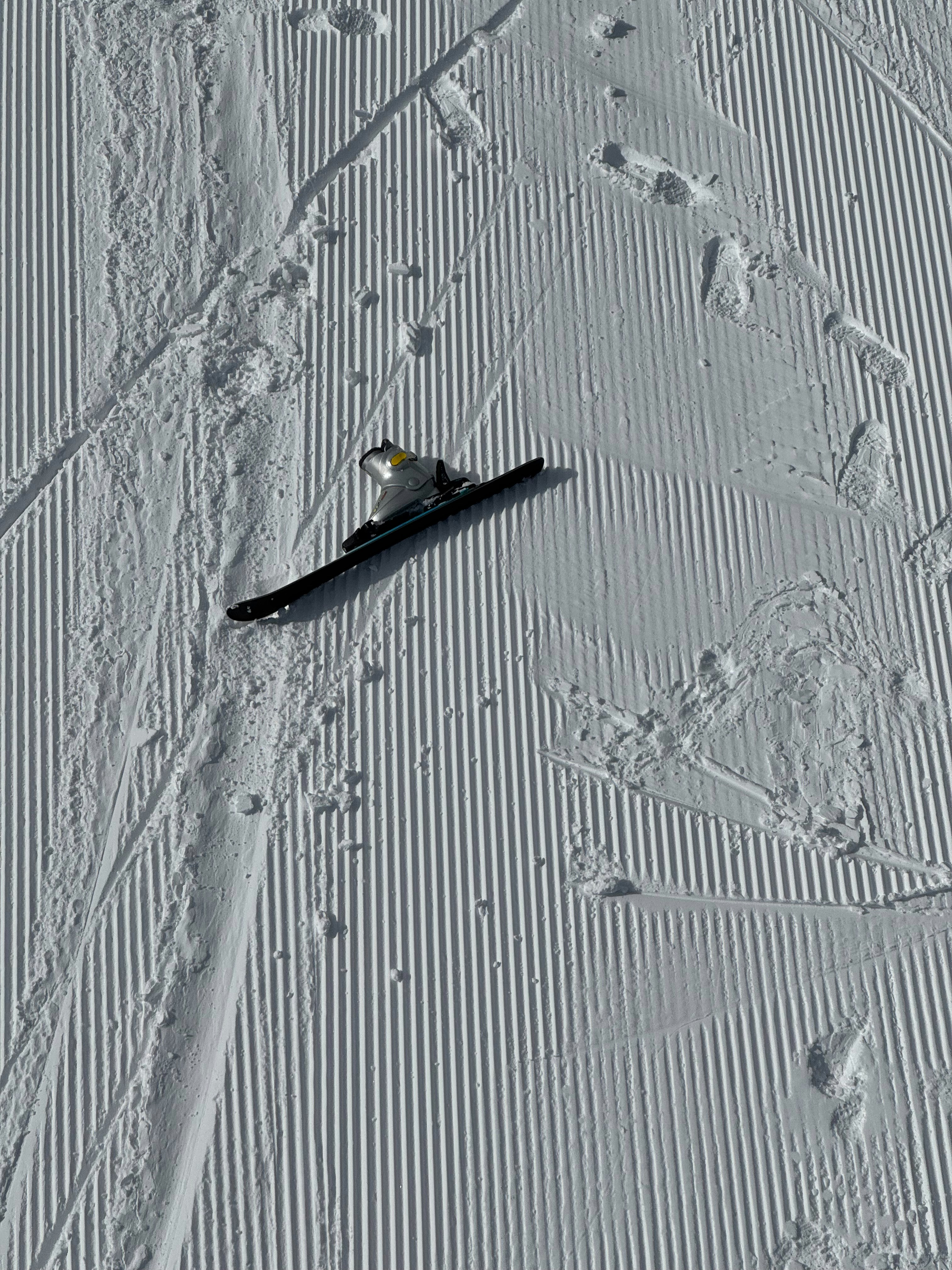 Snowbound Skate: A Single Ice Skater’s Track in a Quiet White Field