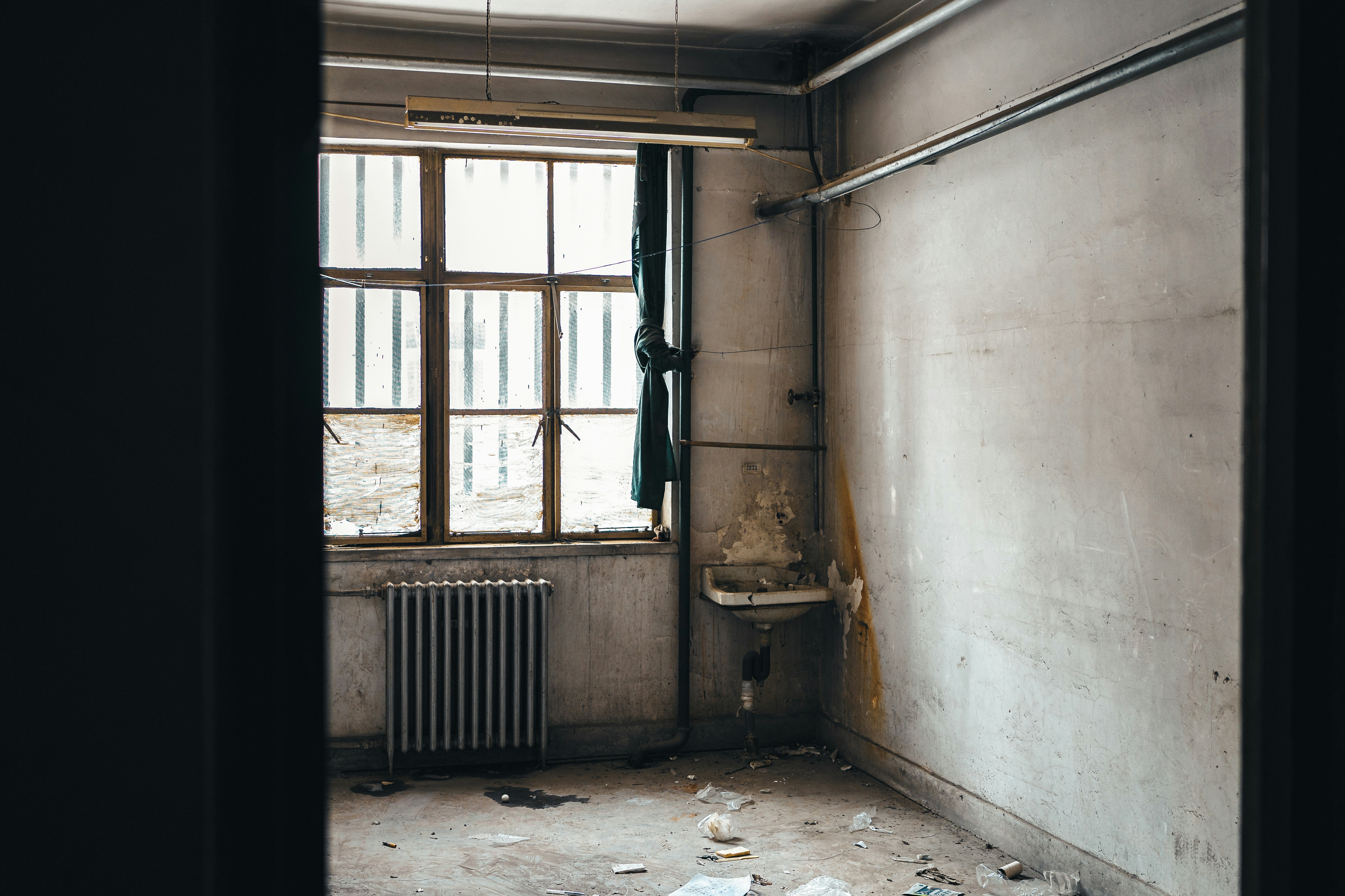 Abandoned Room with Fractured Light