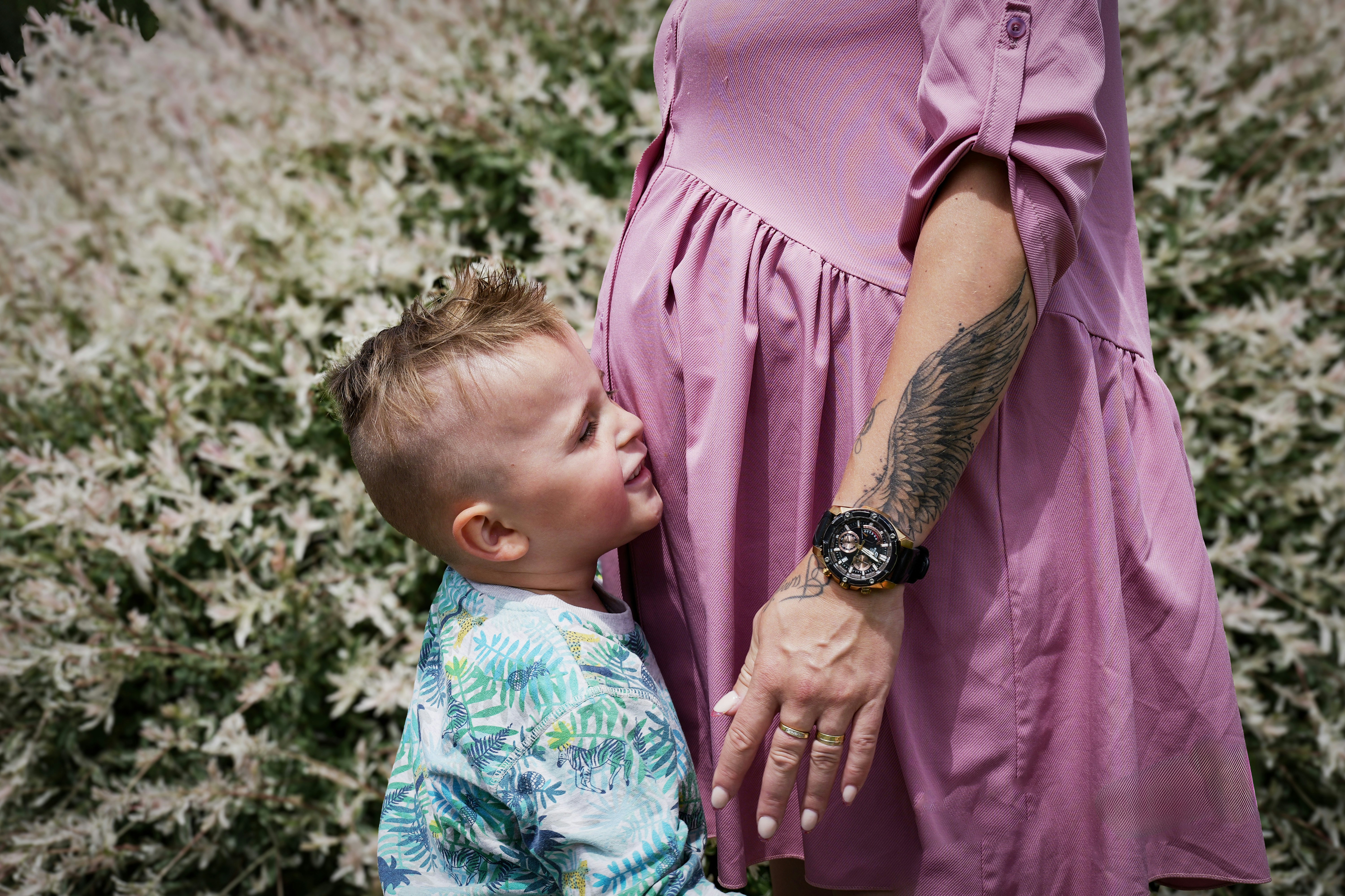 Pregnant Silhouette: A Mother's Gentle Spotlight on the Growing Moment