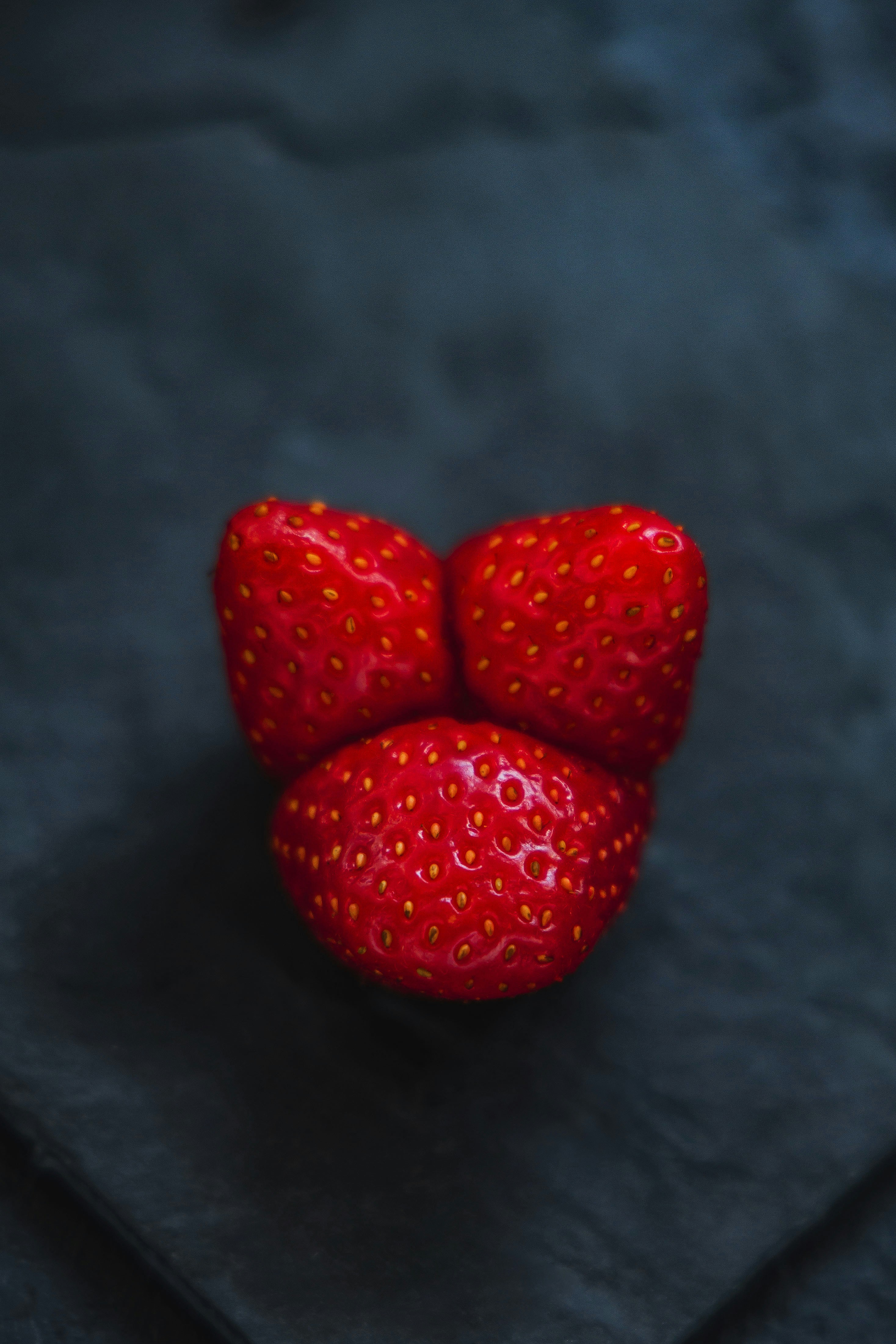 Three-Hearted Strawberry Still Life