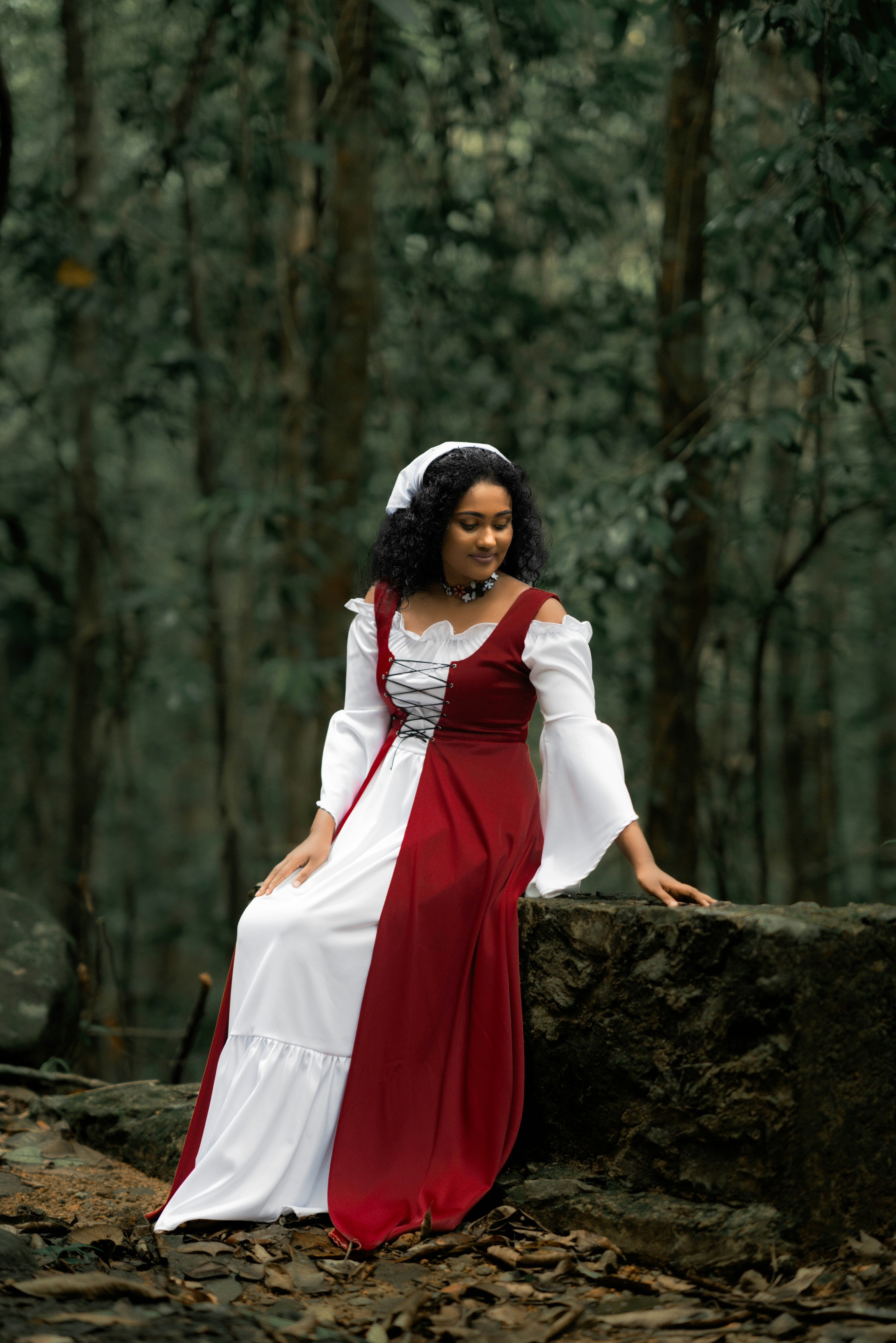 Medieval Muse in a Forest Atelier