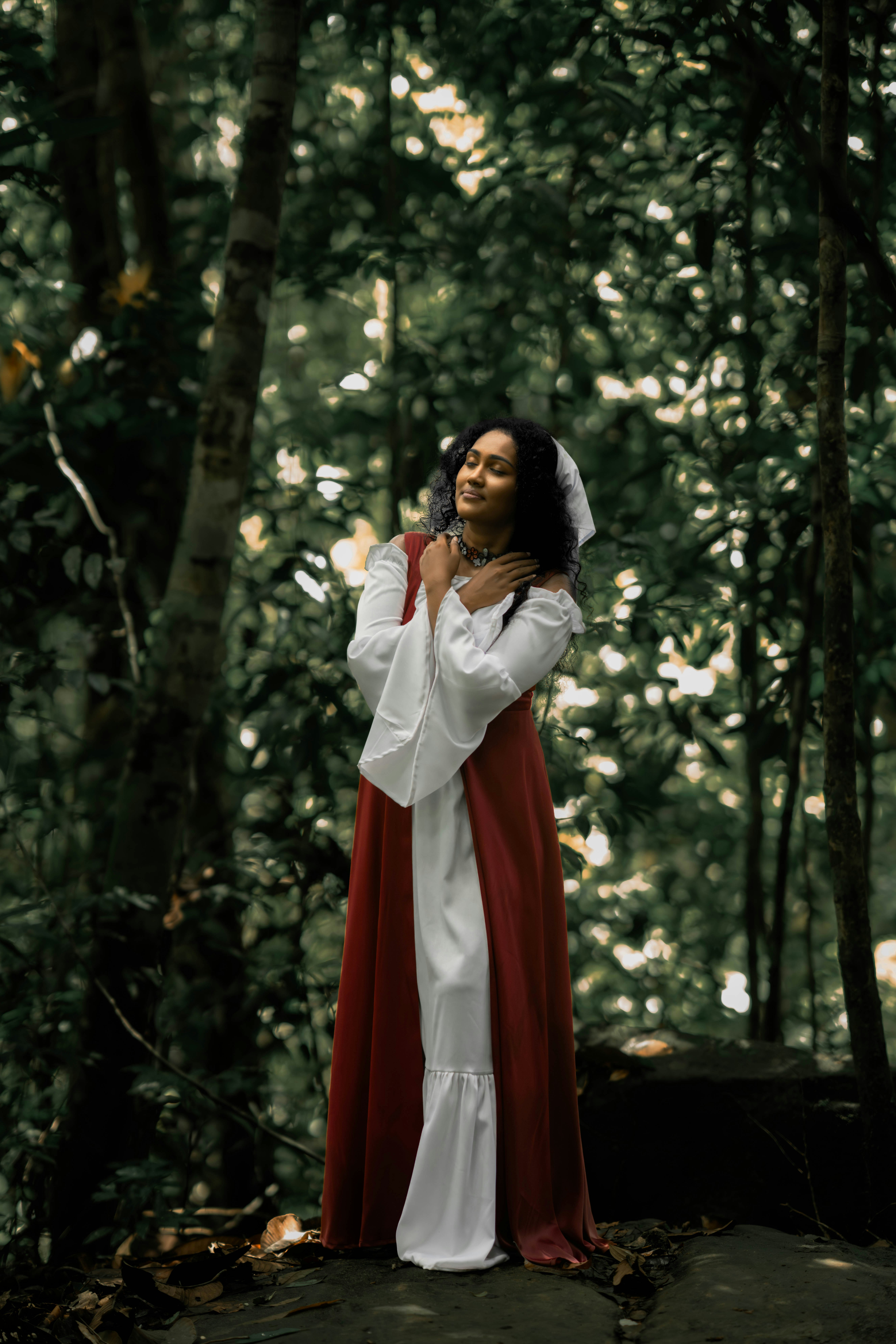 Veiled in Velvet: a Bride in the Woods