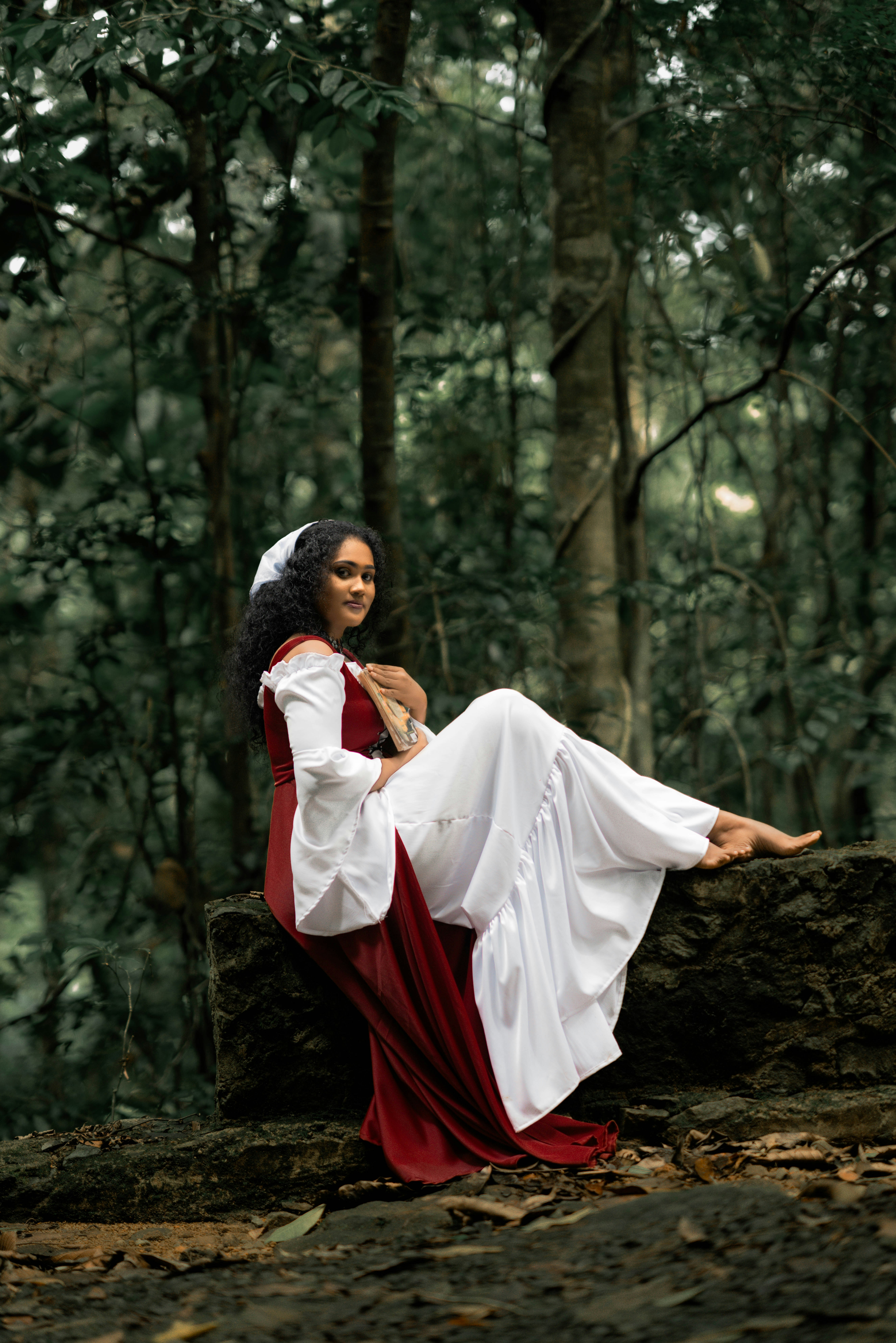 Quiet Regal Gaze in the Forest Throne