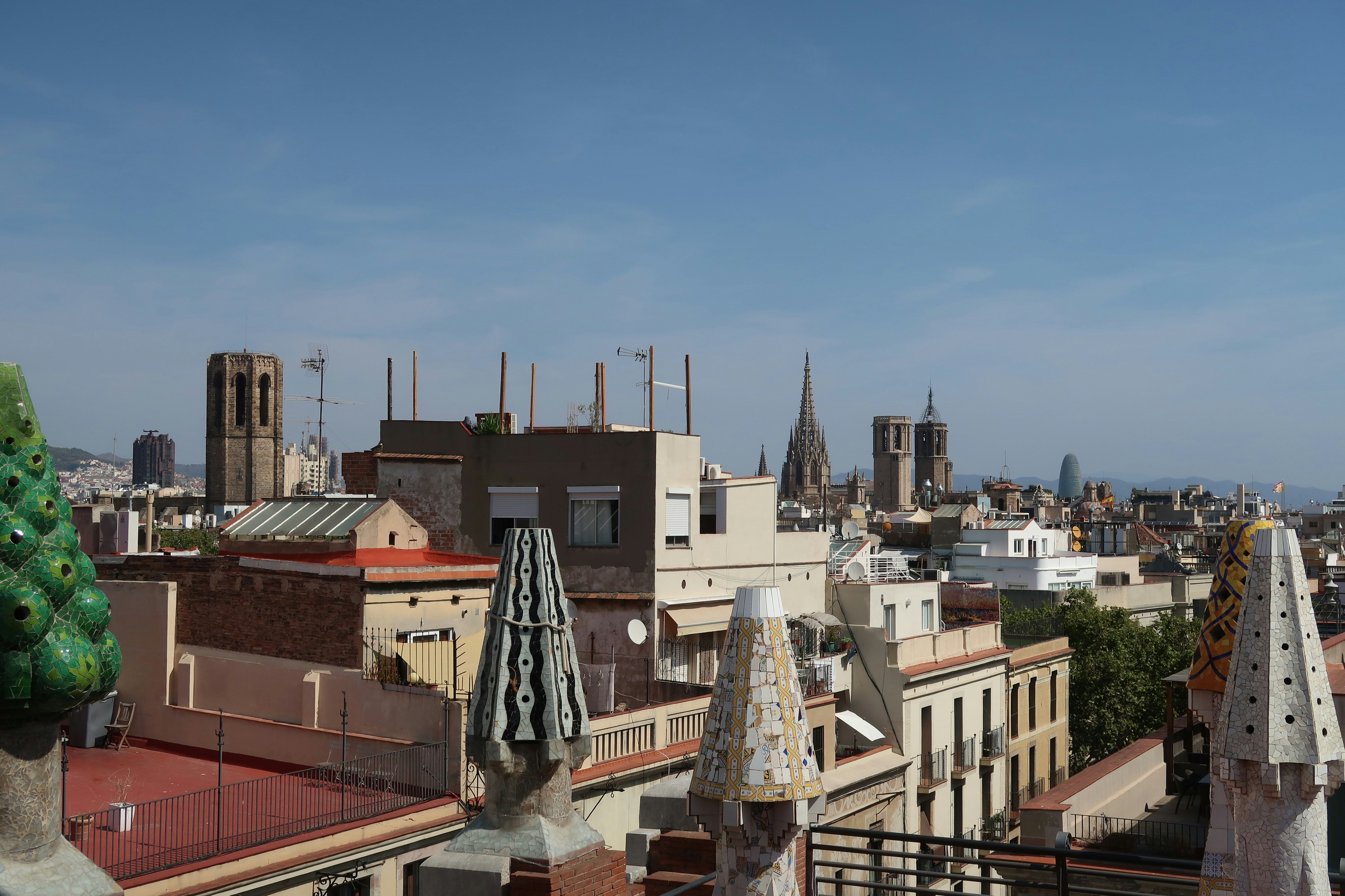 Rooftop Geometry: Facades and Spires Across a Mediterranean City