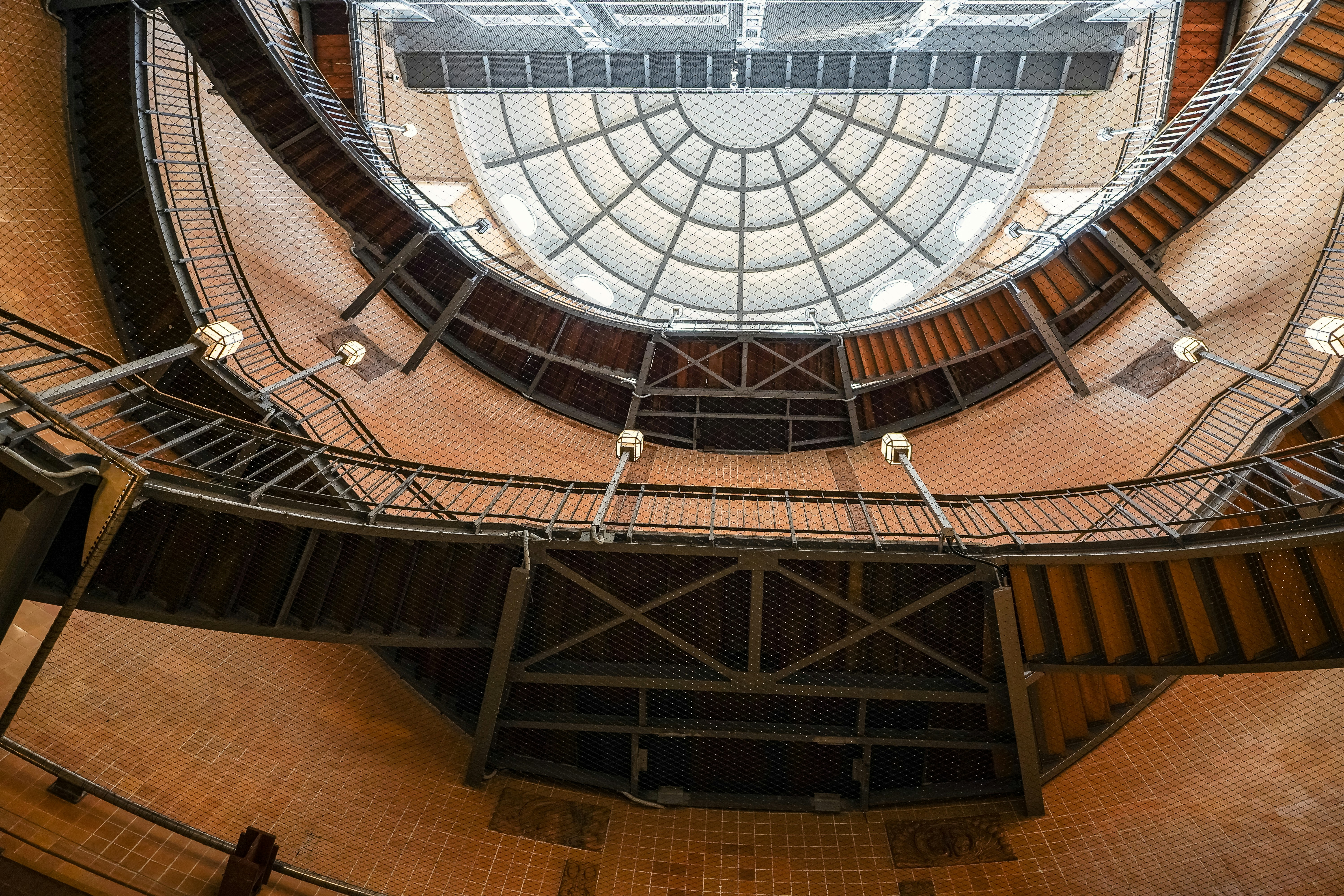 Cylindrical Atrium Sky: Inside the Circular Glass Roof