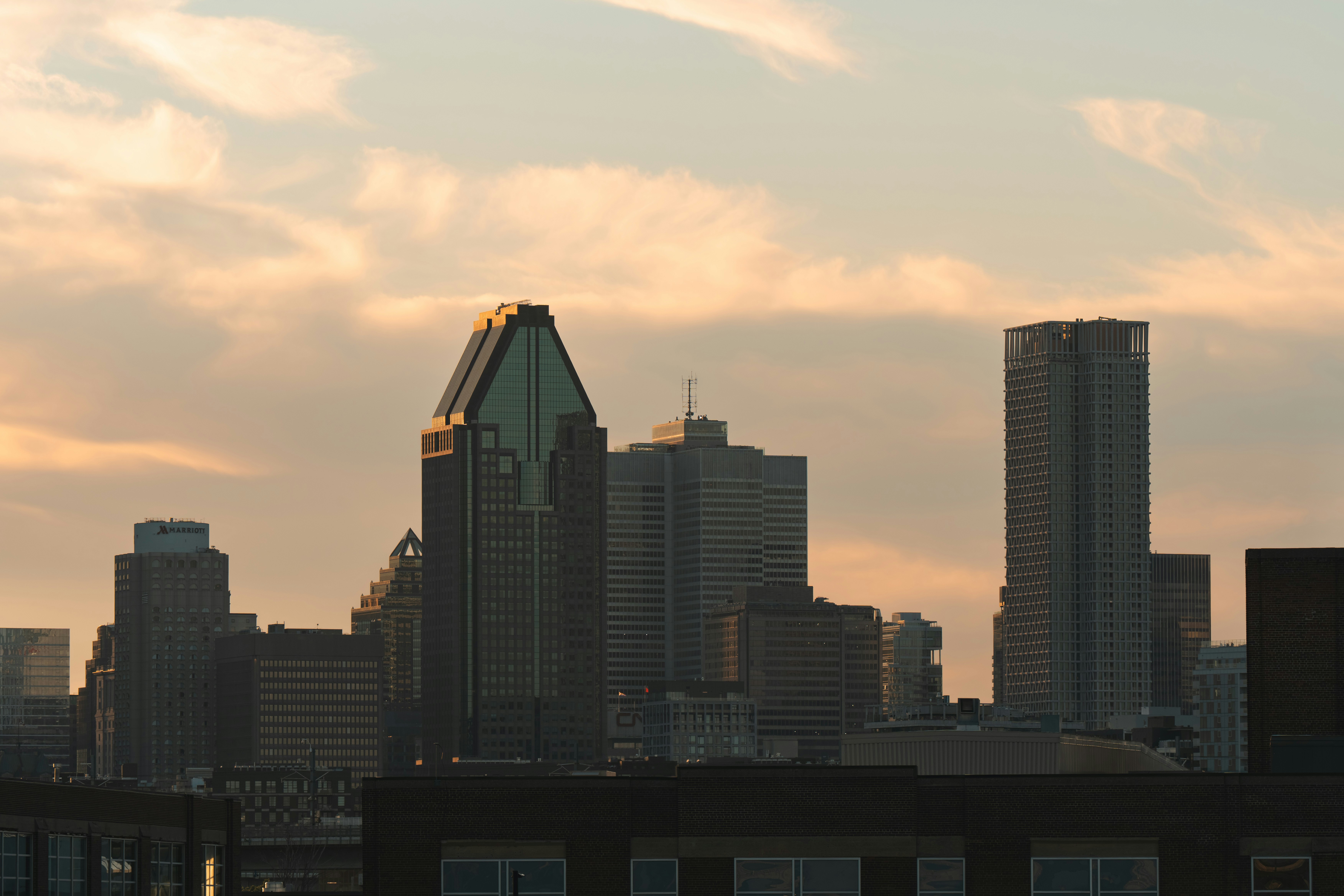 Dusk Over the Harbor Skyline