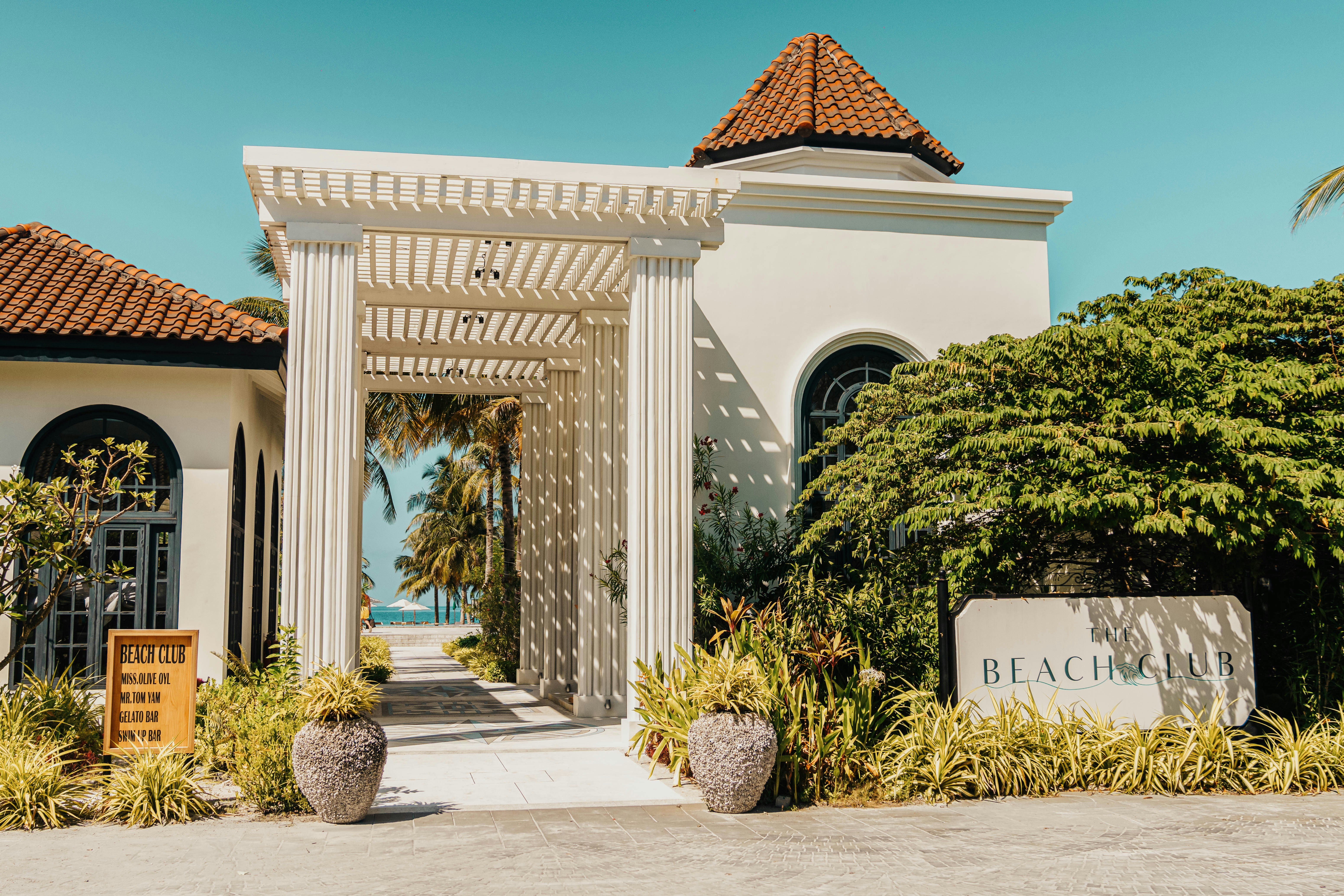 Coastal Villa Archway Toward the Sea