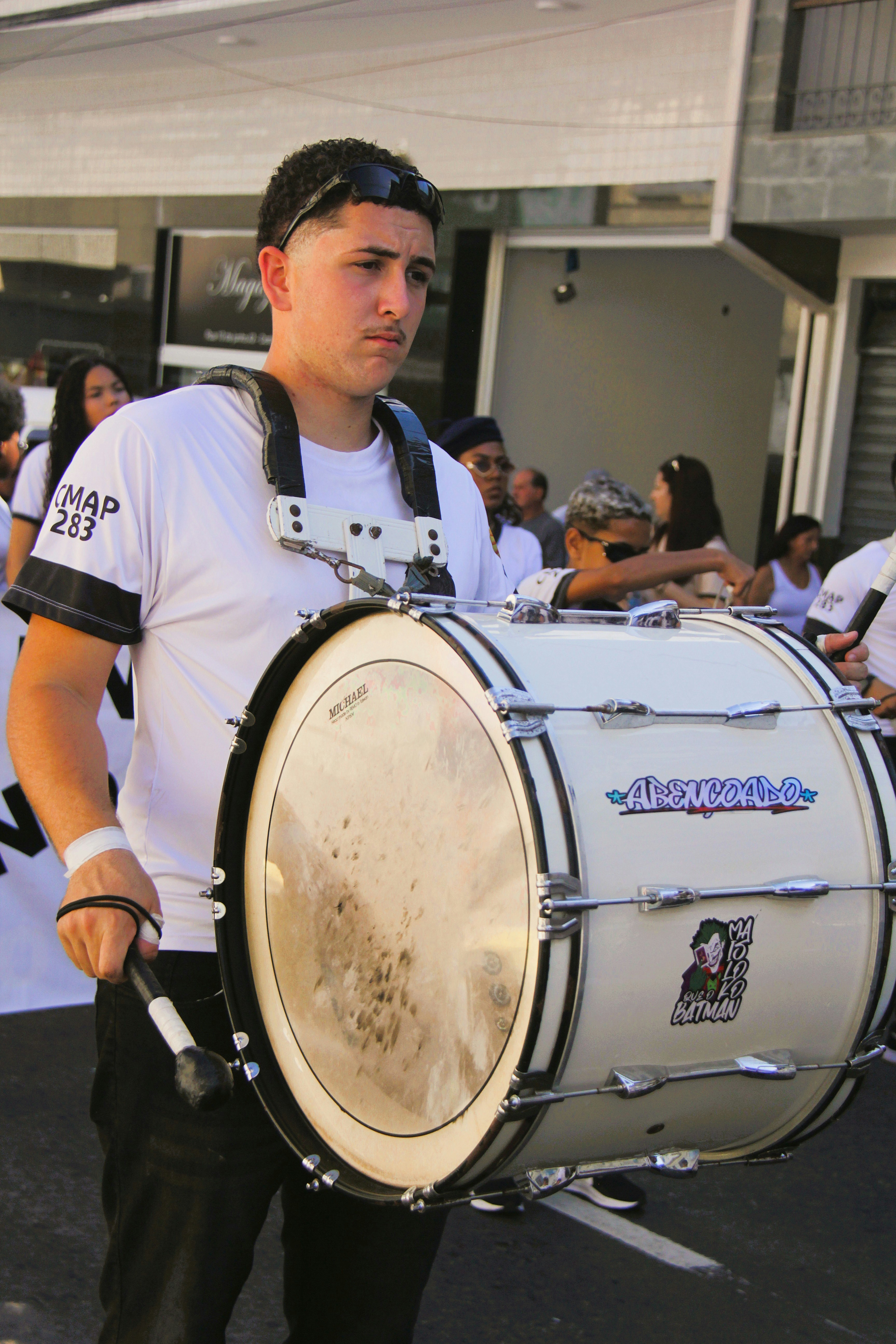 Drummer in Focus: Youth Band Spirit in a Street Parade