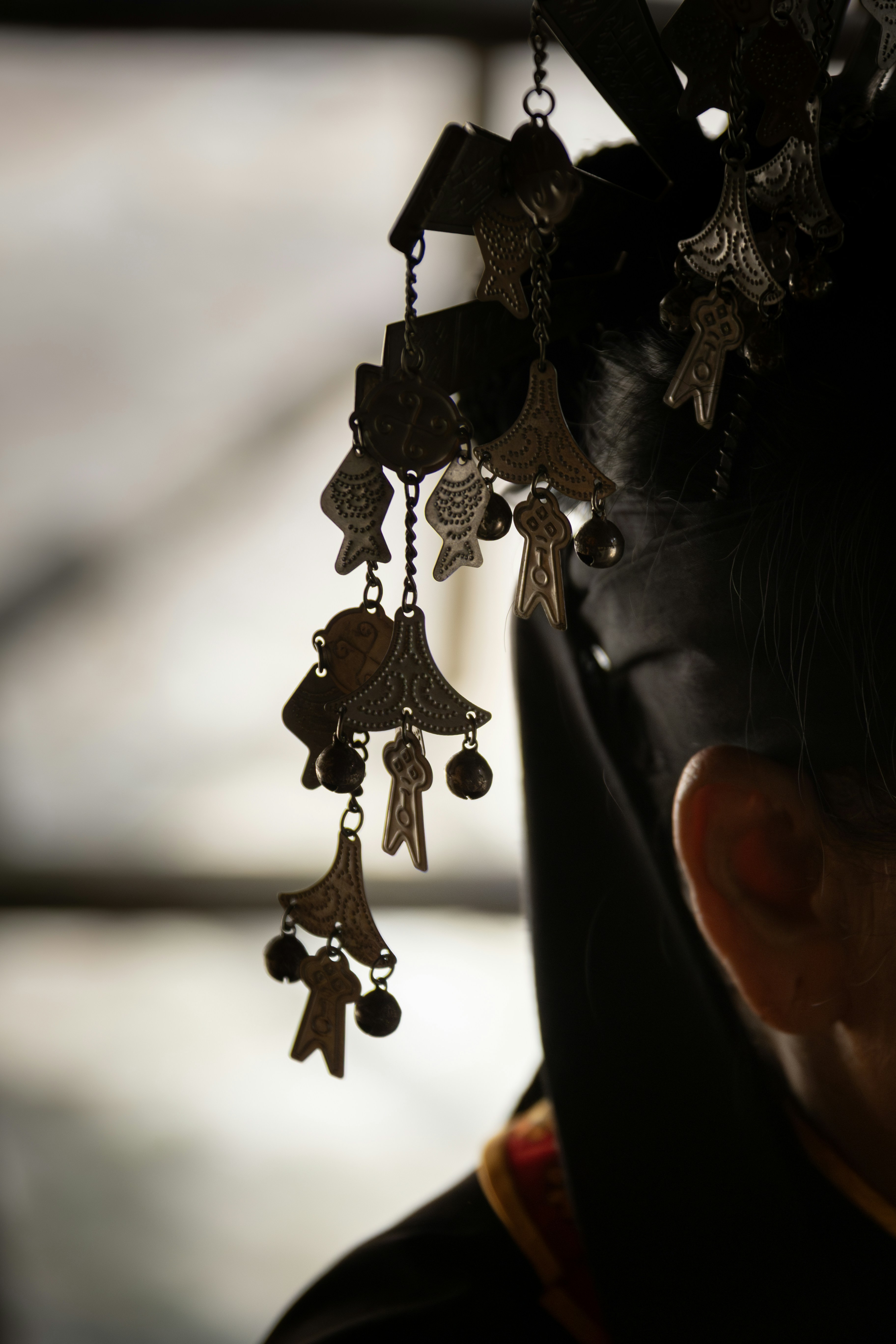 Ornate Hair Ornaments Framing a Quiet Portrait