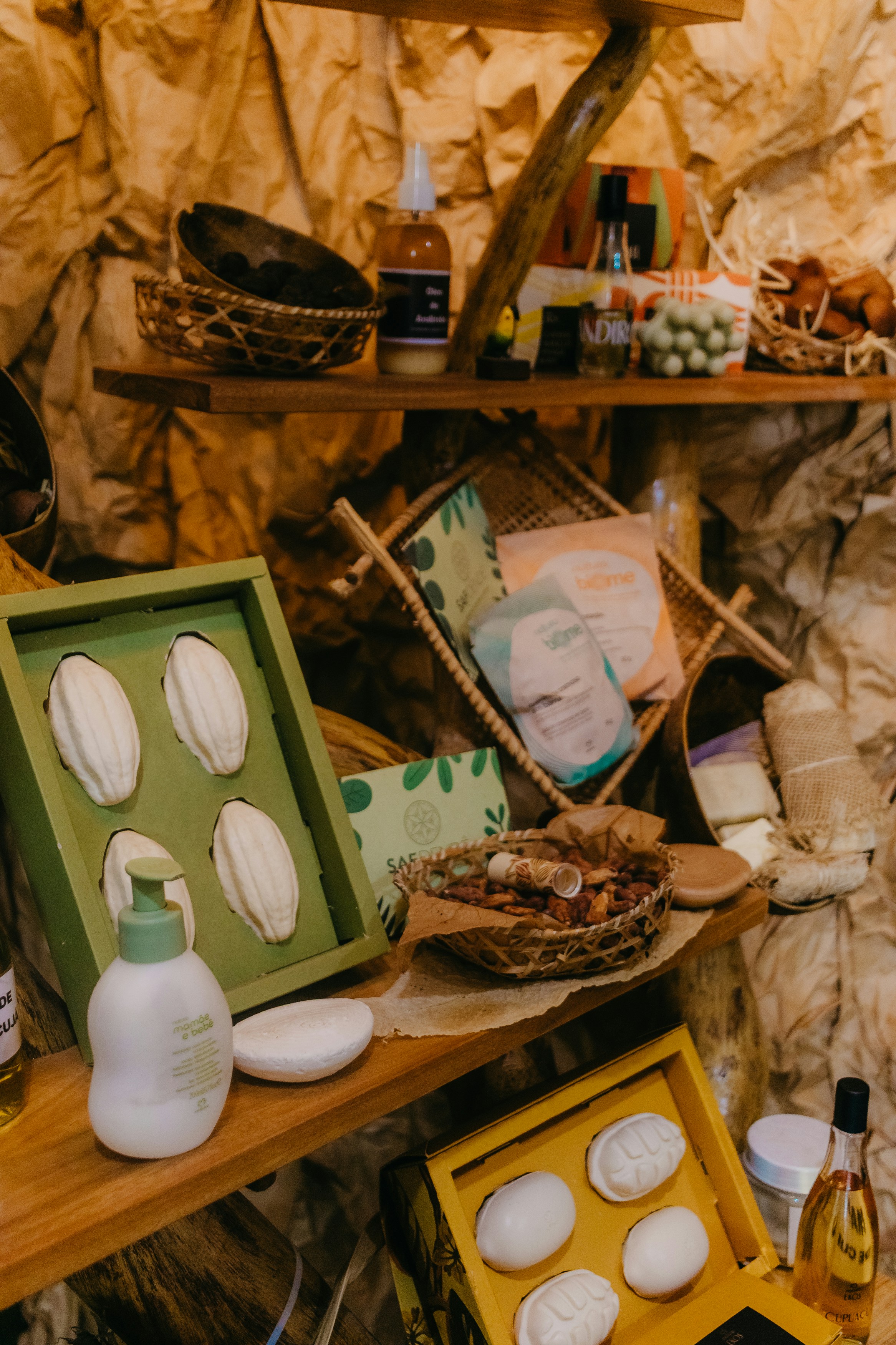 Utensil Garden: A Tidy Display of Soaps and Rituals in a Cozy Shelf Scene