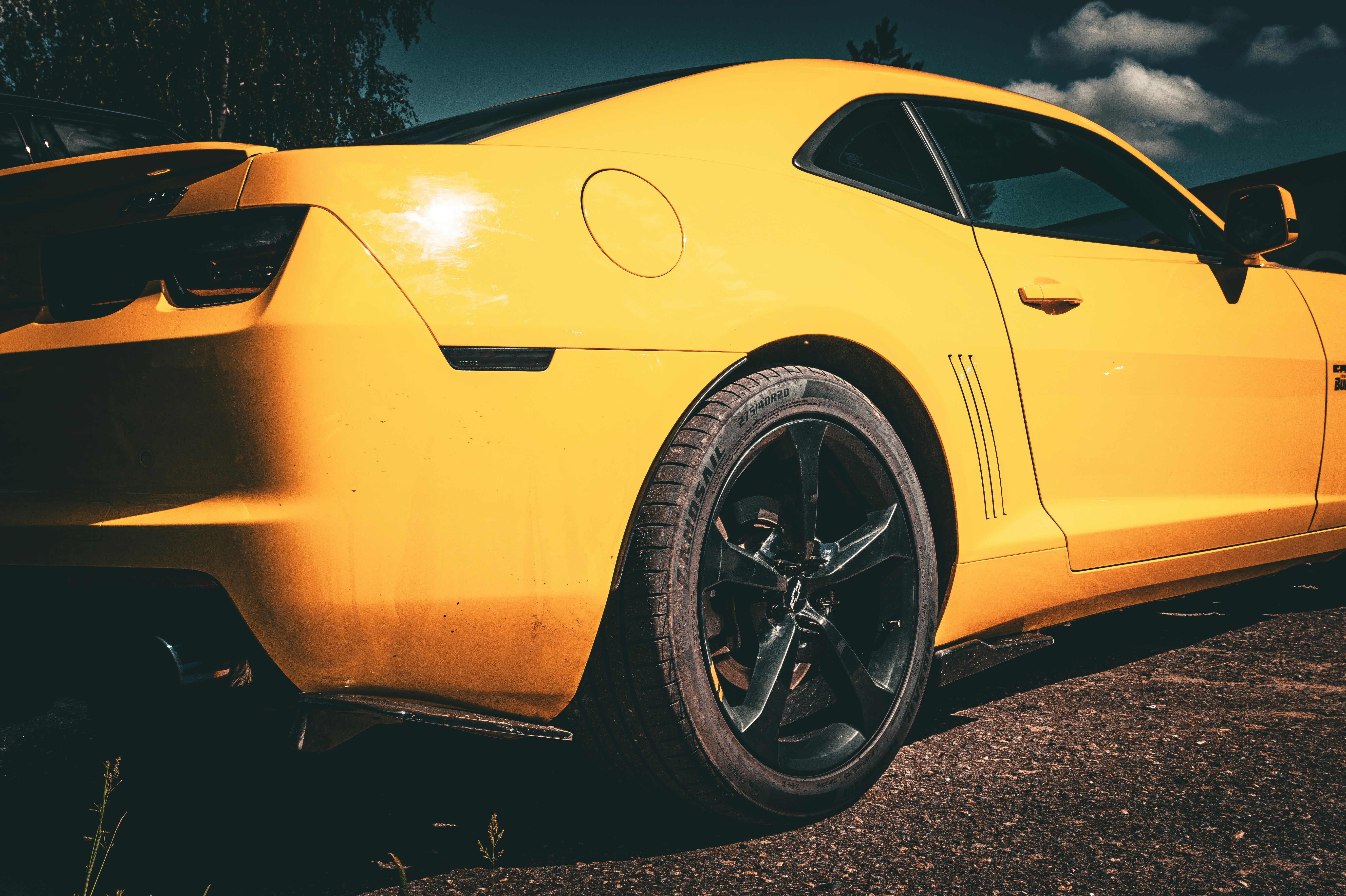 Low-angle Yellow Muscle: A Side Profile of Power and Shine