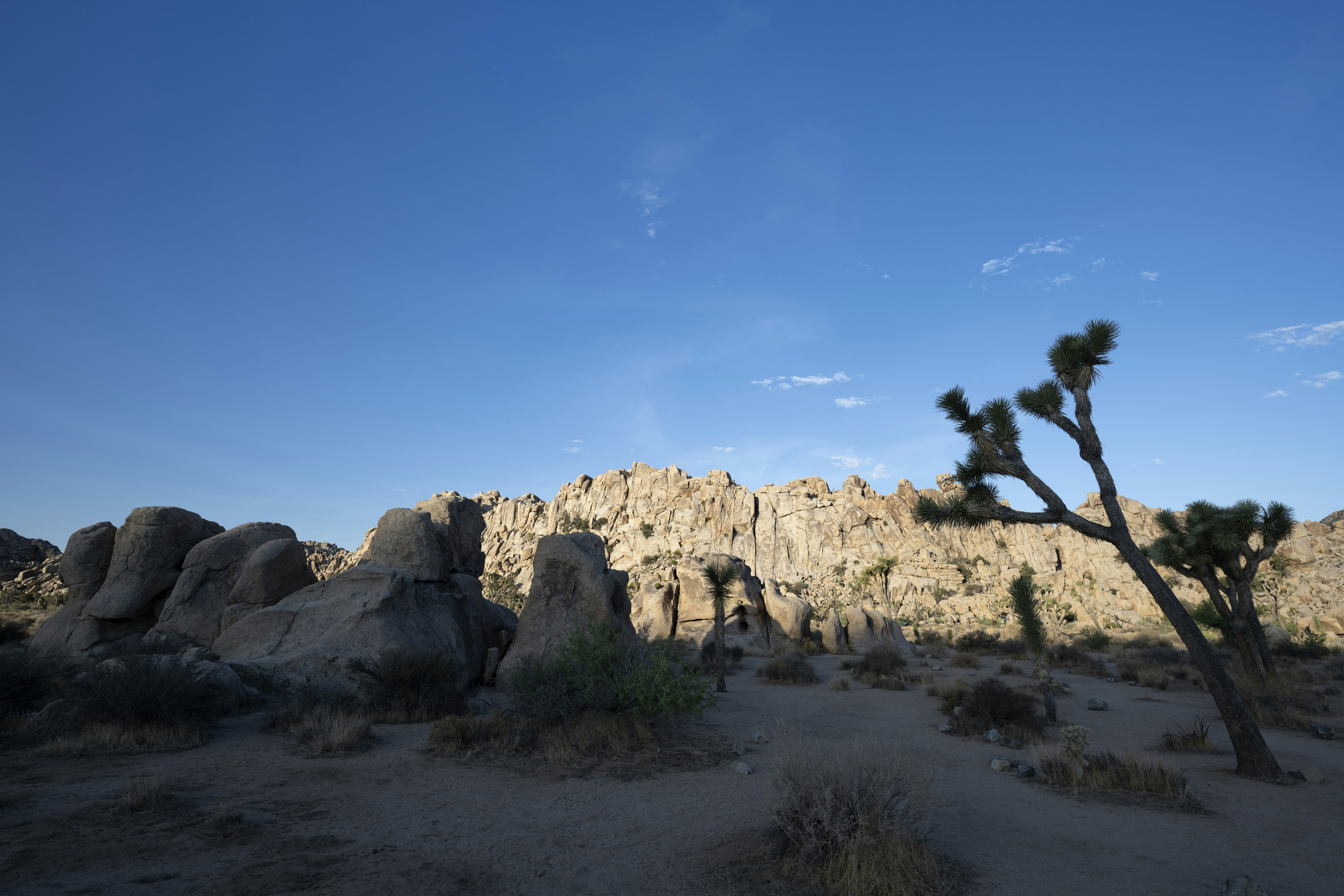 Desert Granite Ridge Under a Wide Blue Sky