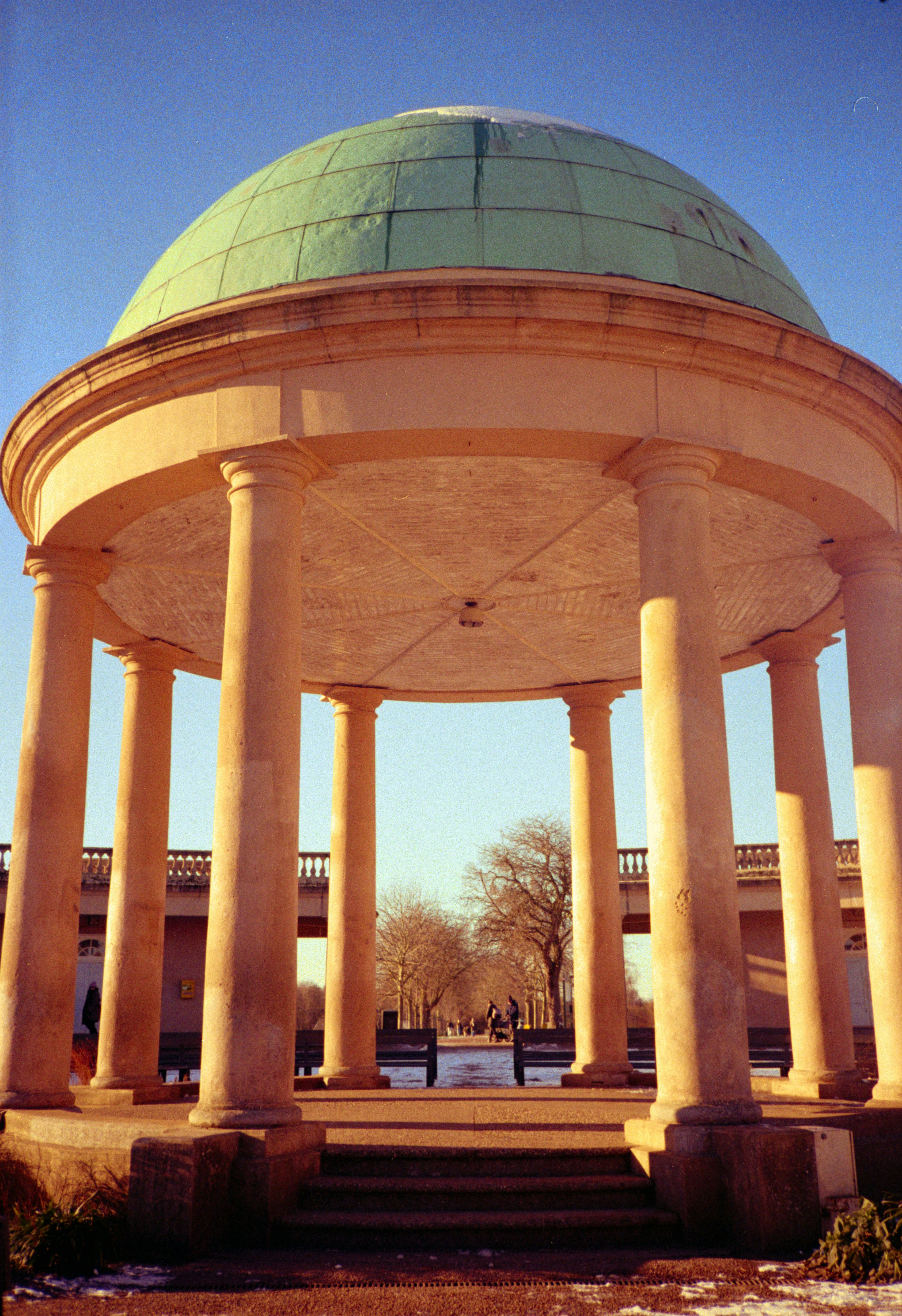 Colonnaded Pavilion Under a Weathered Dome