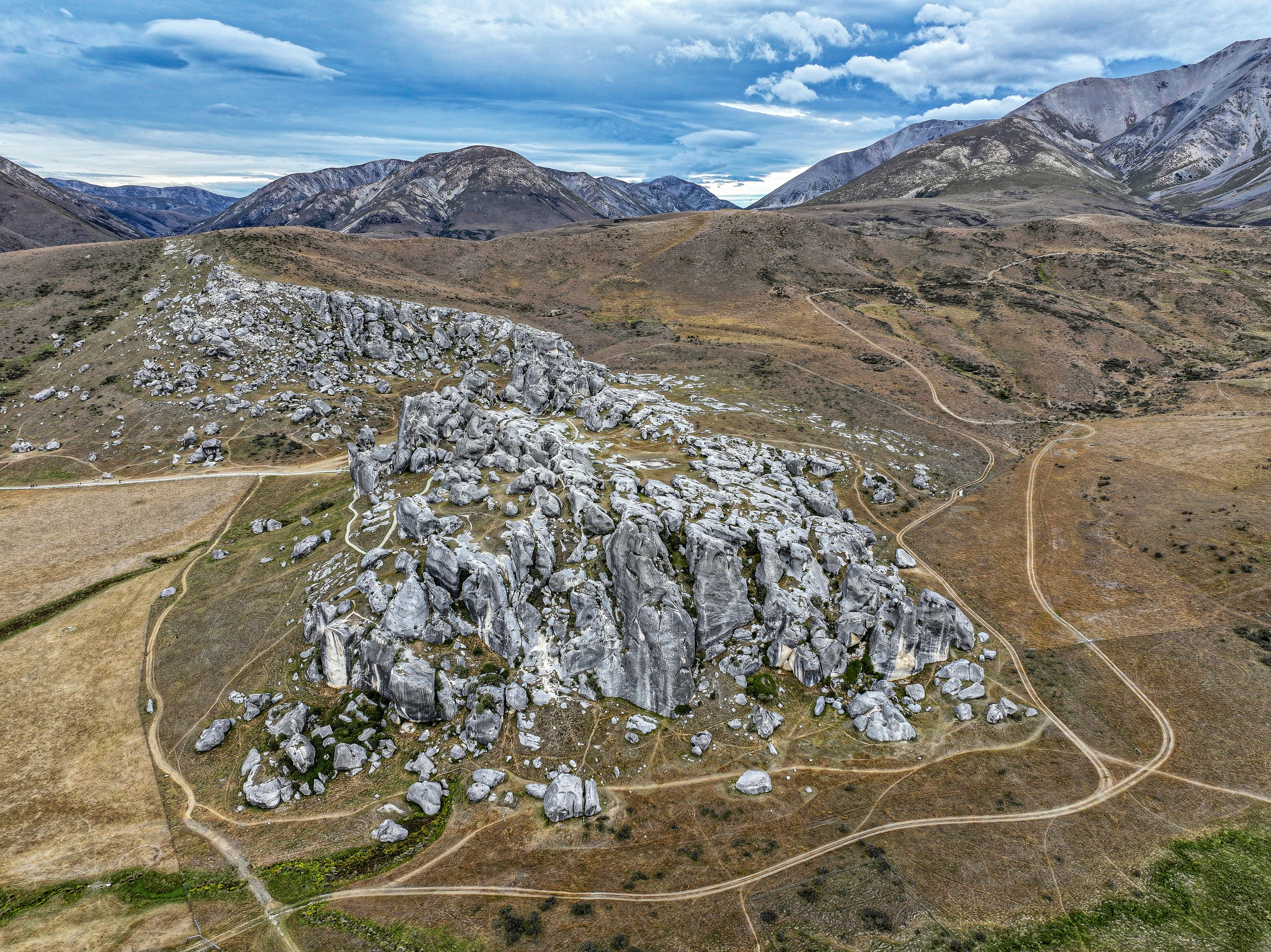 Stone Crown at the Fold: A Ridgebound Rock Formation