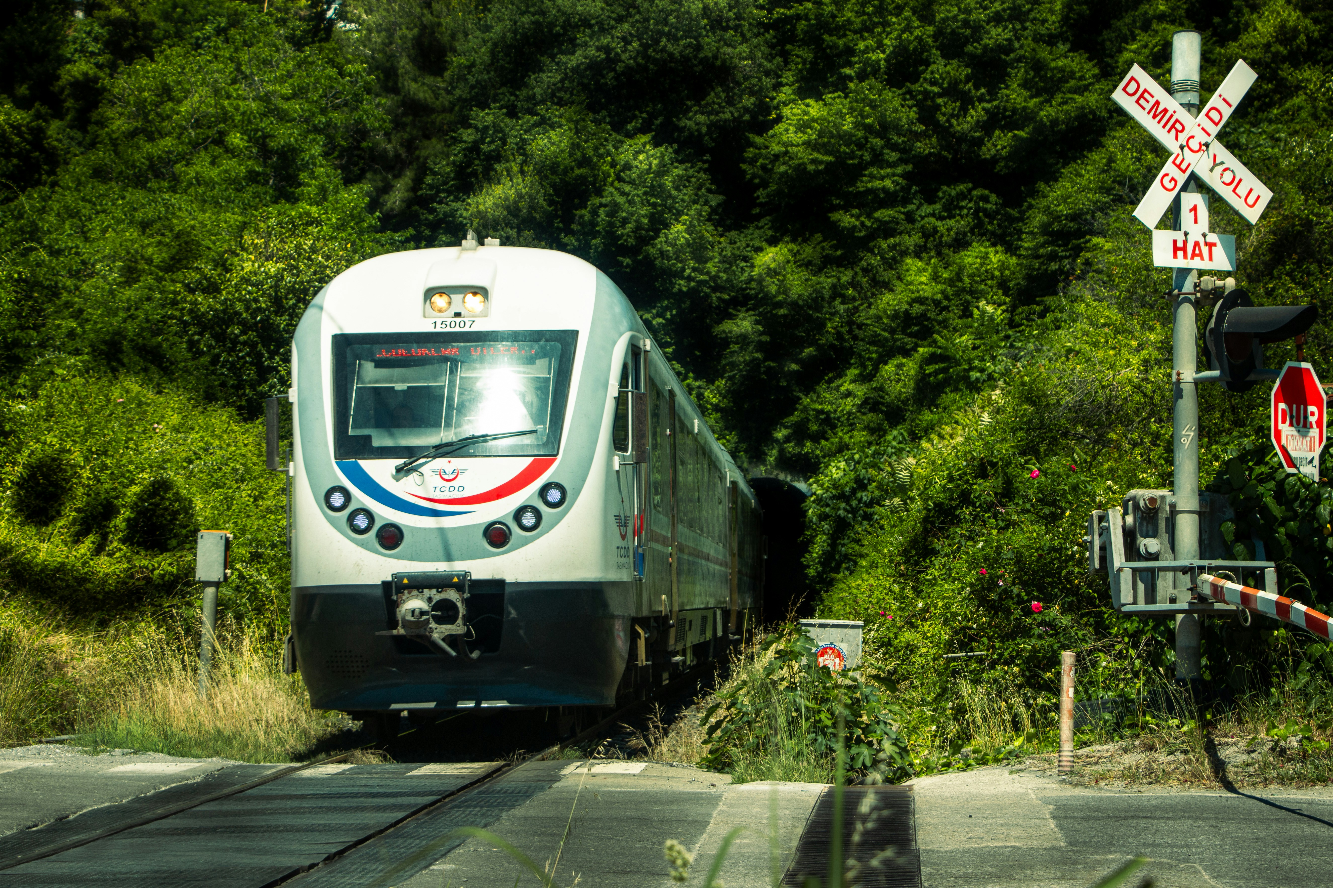 Locomotive at the Crossing: a Steel Arrow Faces the Rails