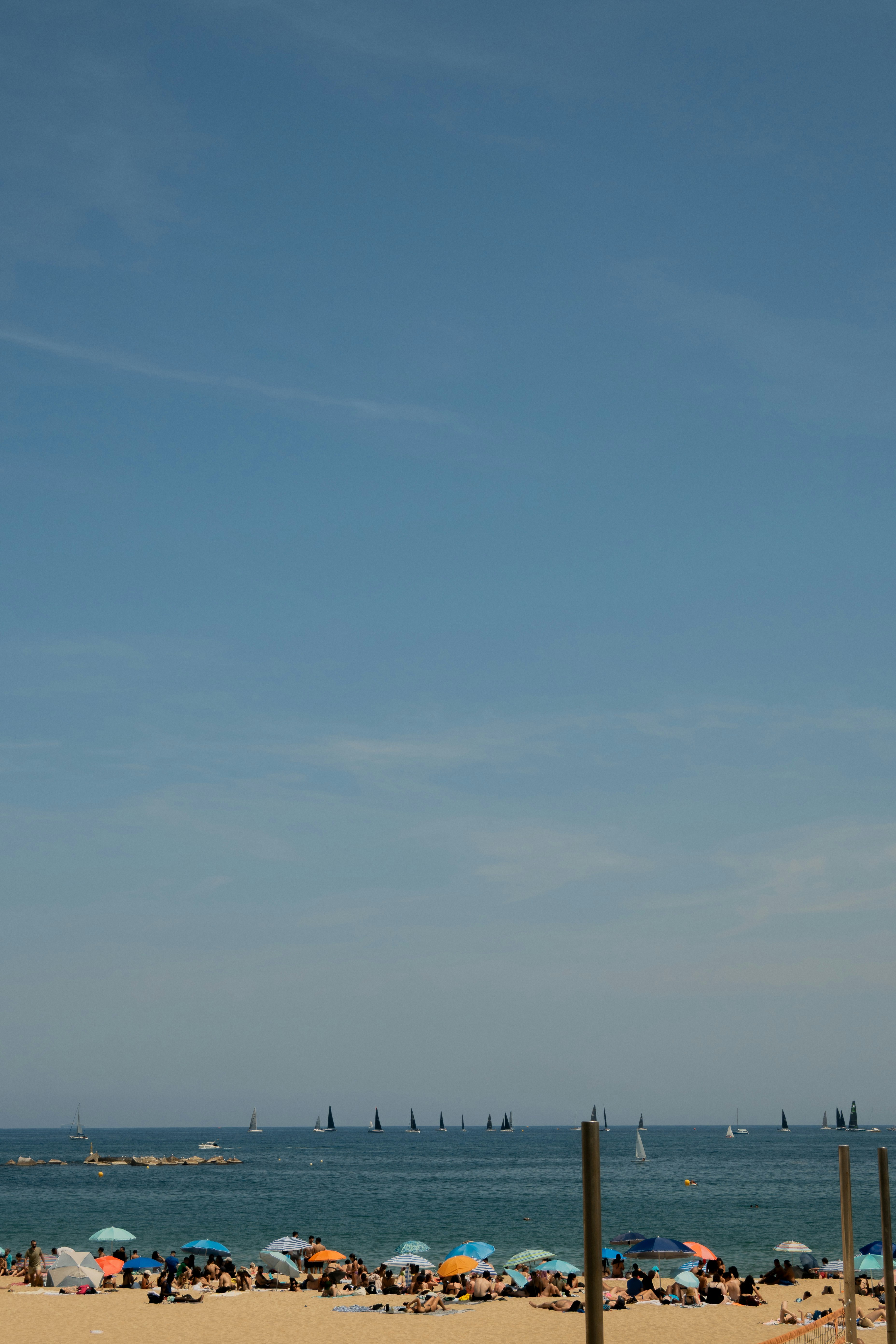 Coastal Crowd at Distant Horizon