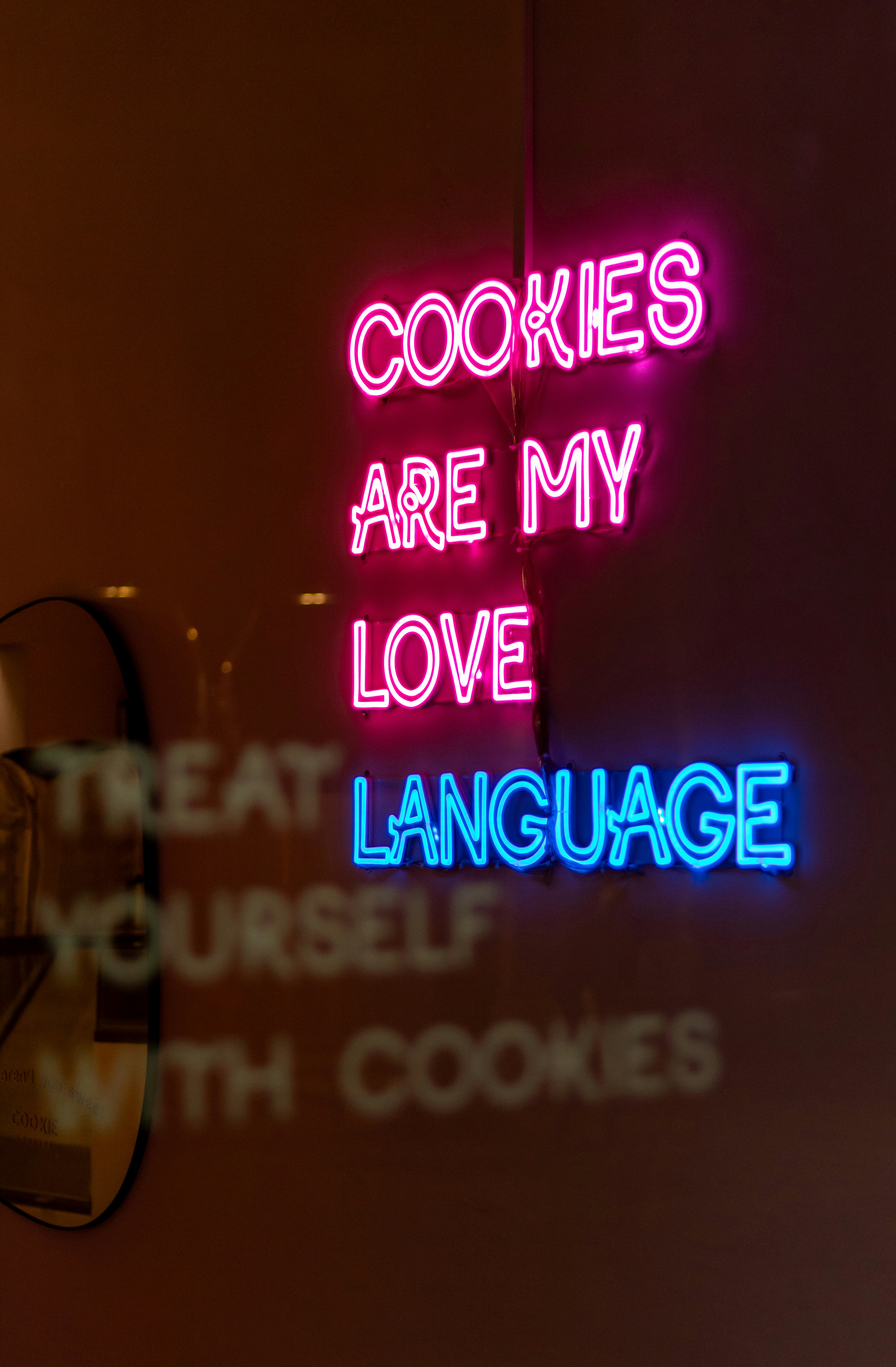 Neon Sentiment: Cookies Are My Language