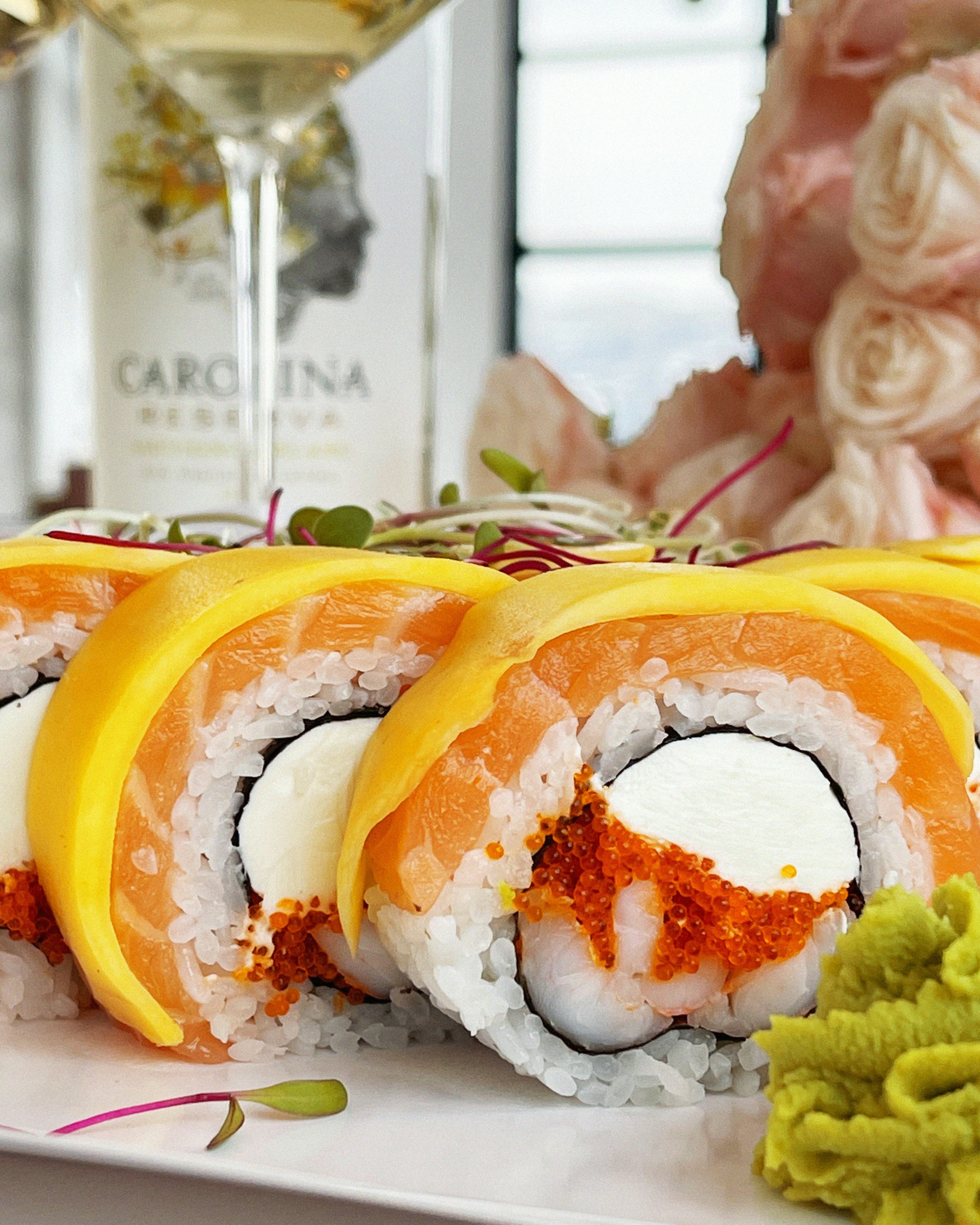 Salmon Sunrise Roll: a closer look at vibrant sushi artistry