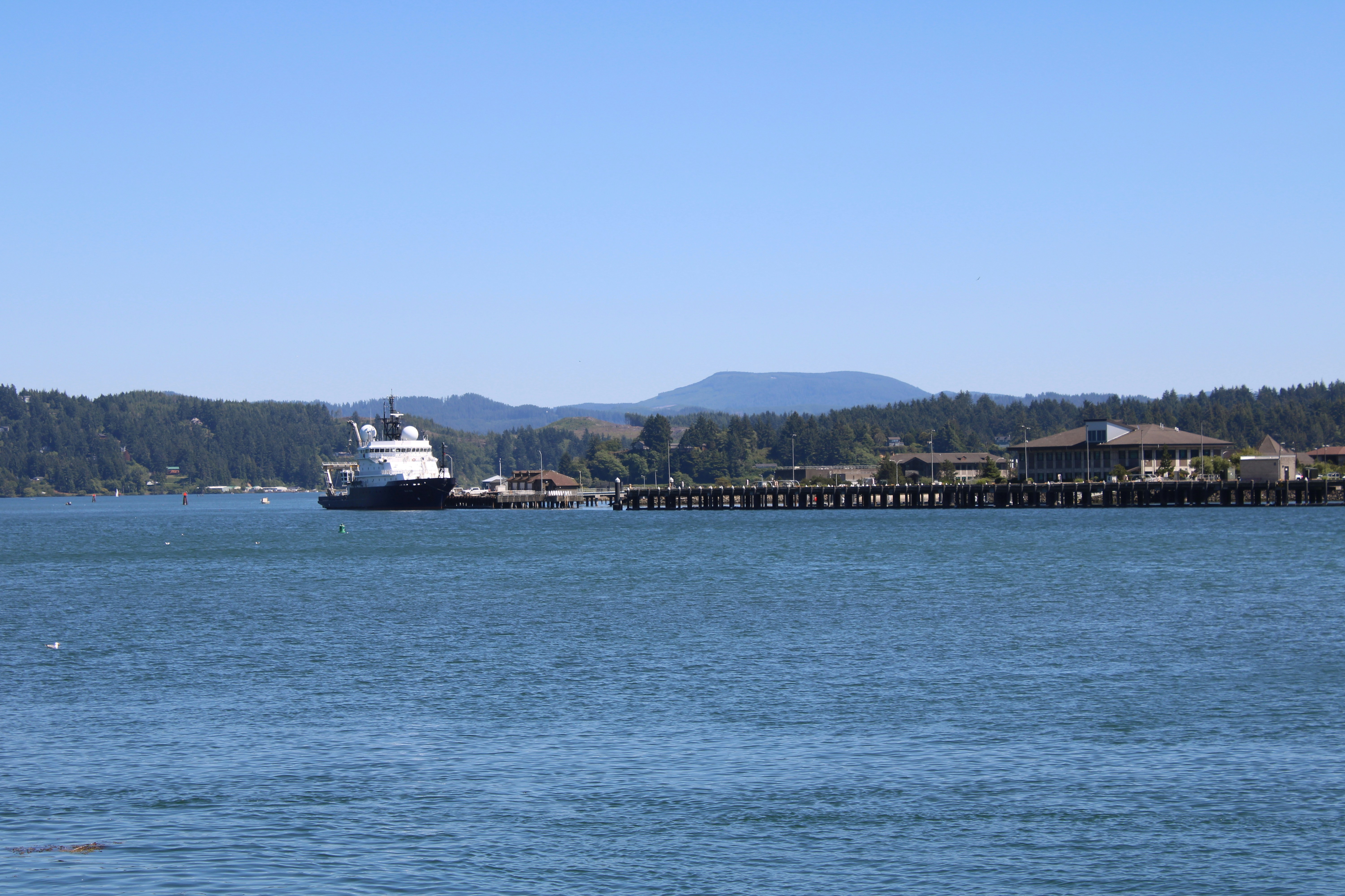 Dockside Vessel at Calm Blue Moment