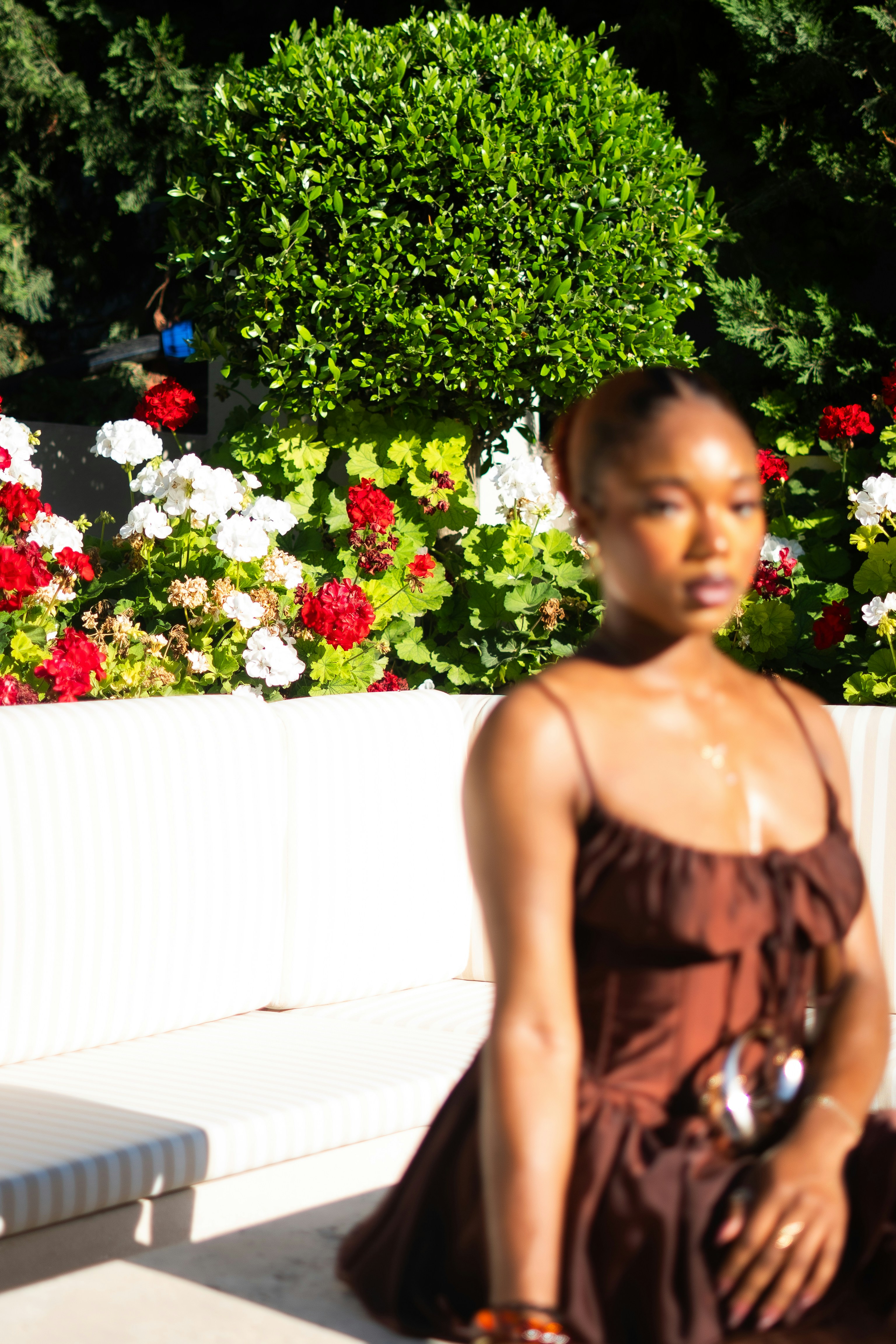 Sunlit Garden Portrait in Motion