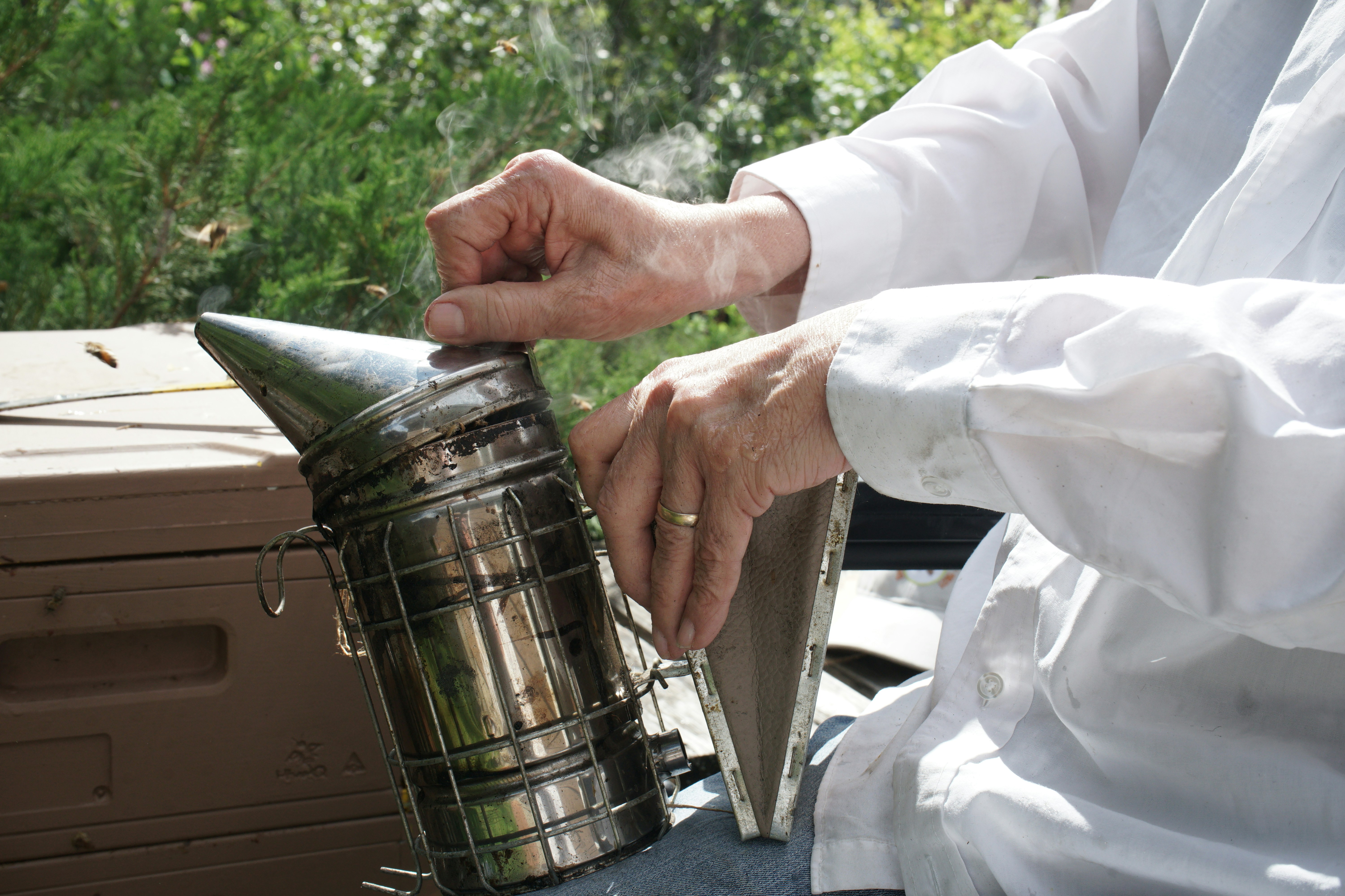 Hands at Work: Crafting a Metal Cone with a Metal Sheet