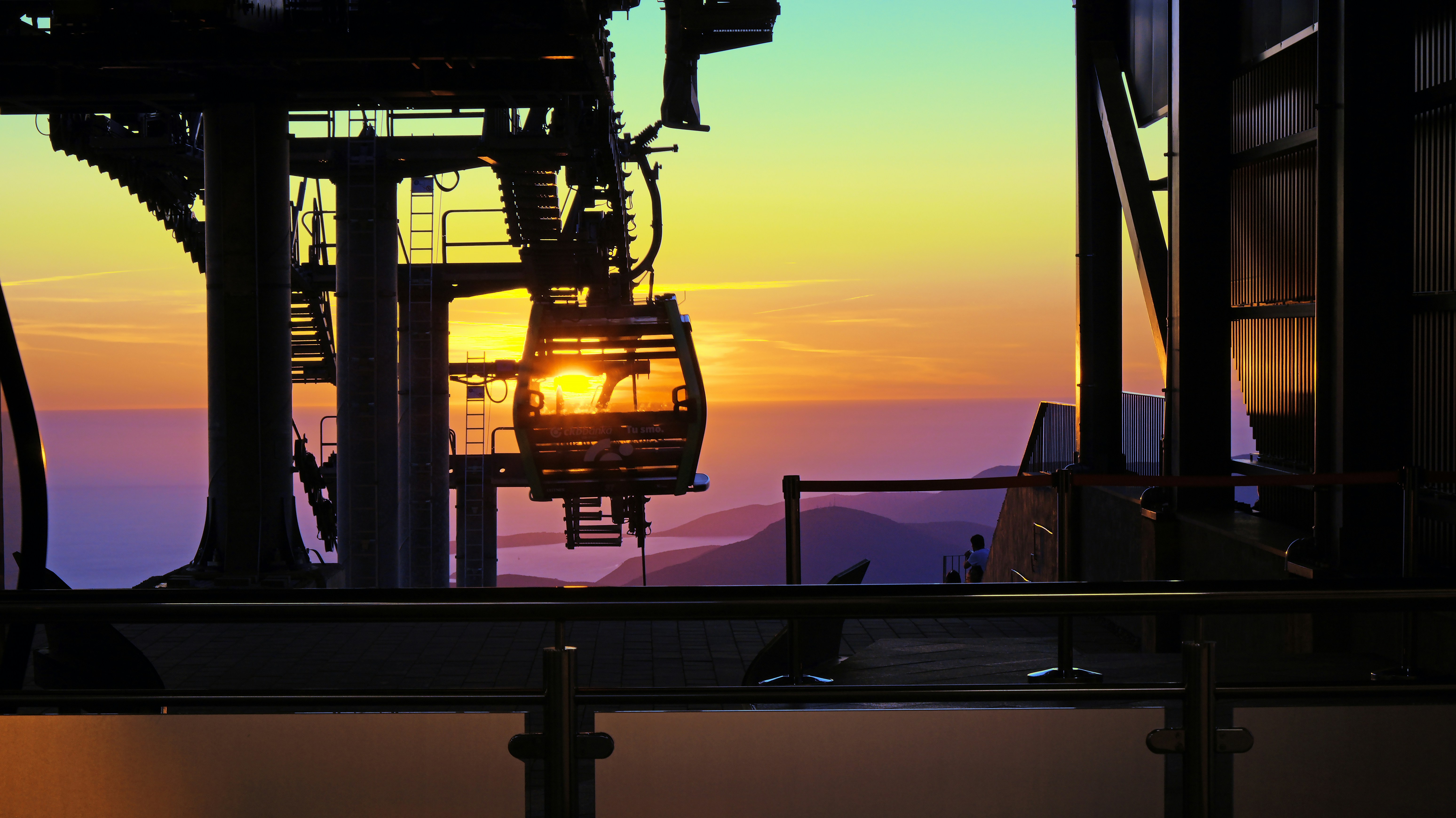 Sunset Lift: Cables and Skies Over a Quiet Summit