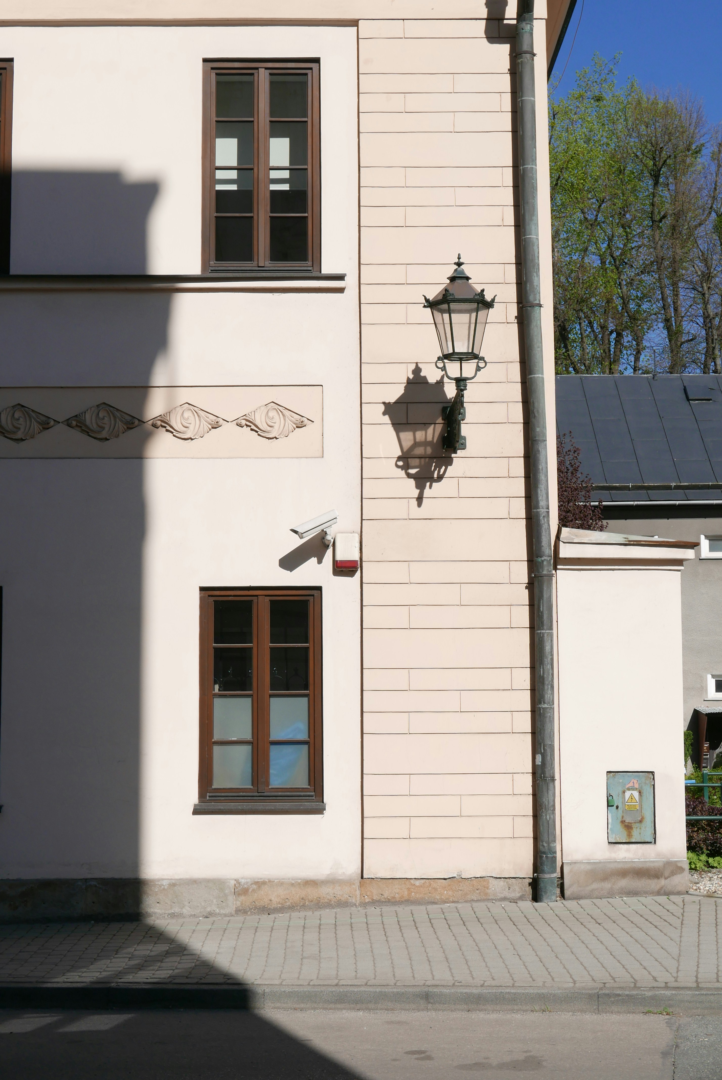 Shadowed Facade and Lantern: A Study in Geometry and Light