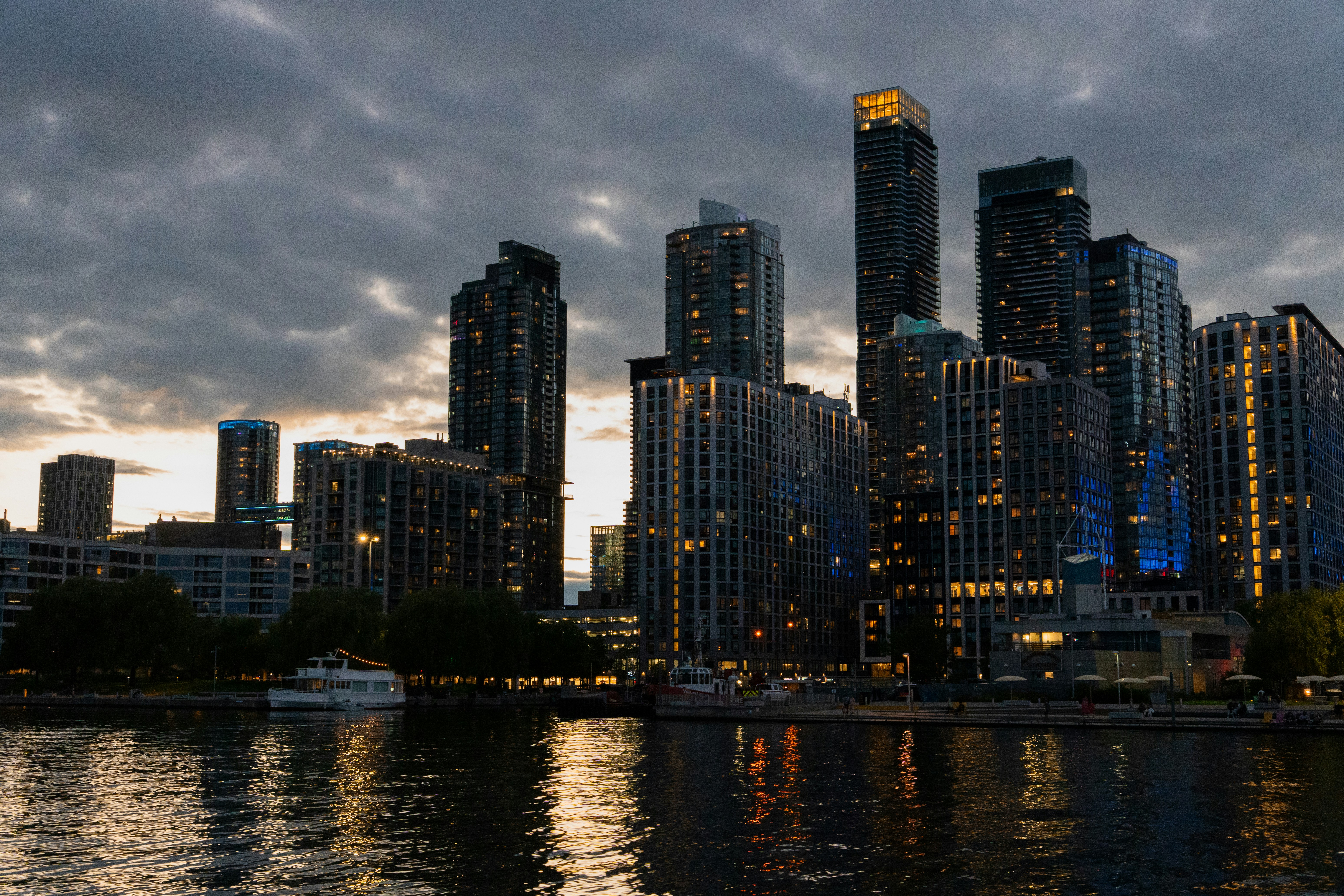 Dusk Over Dockside Towers