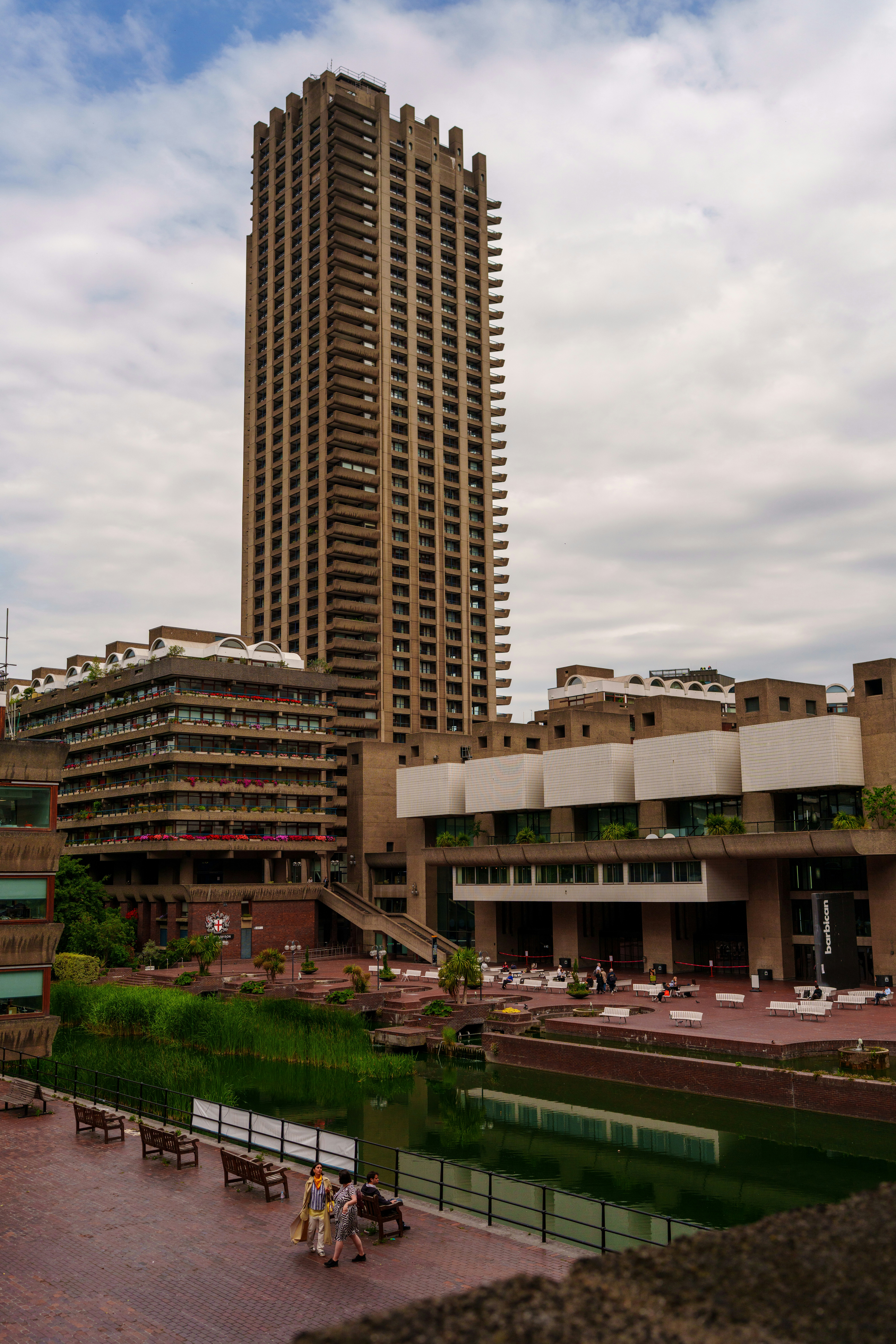 Vertical Cityscape: Towering Center Amid Urban Terrace