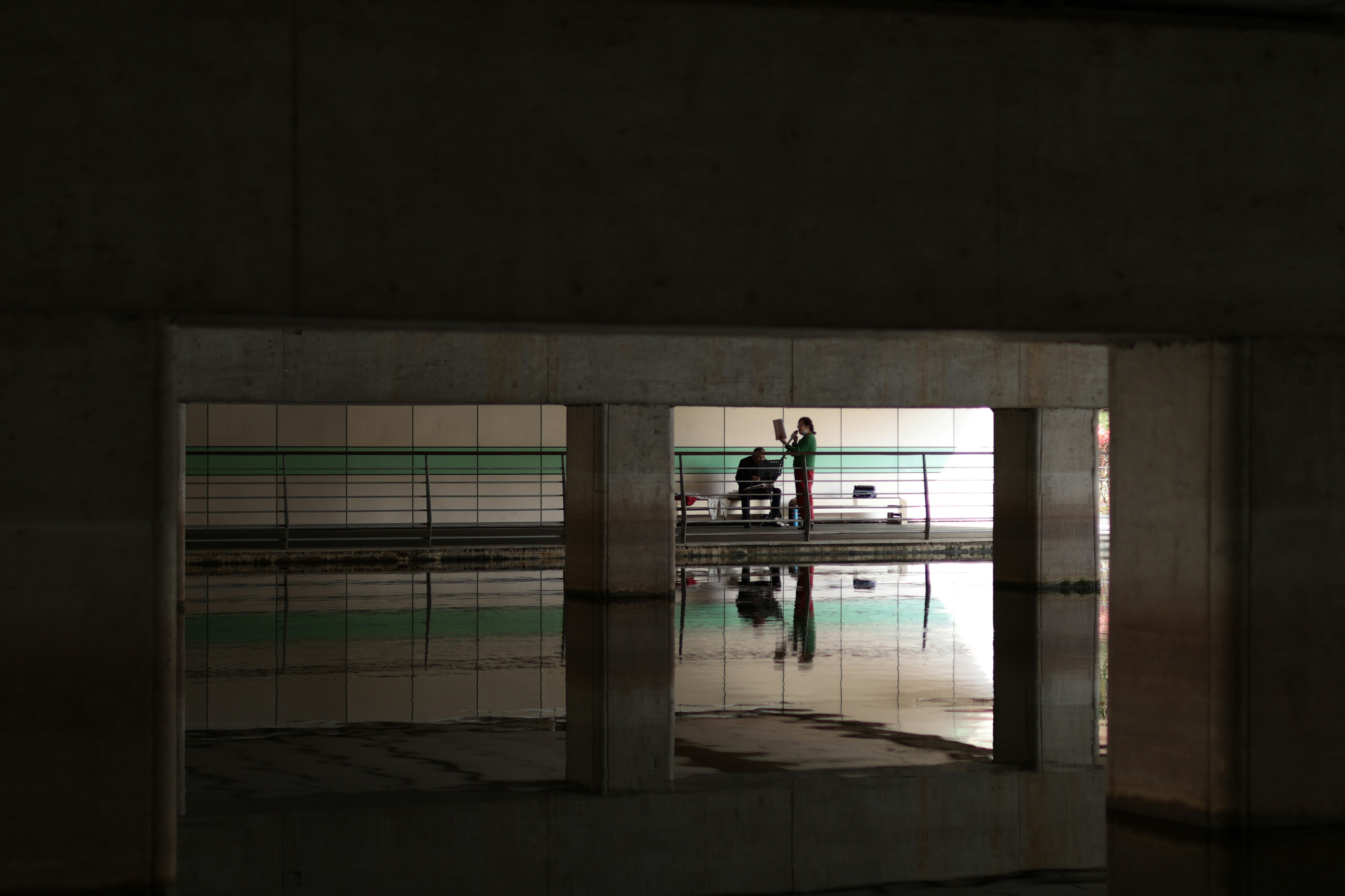 Reflected Duo in an Underground Frame