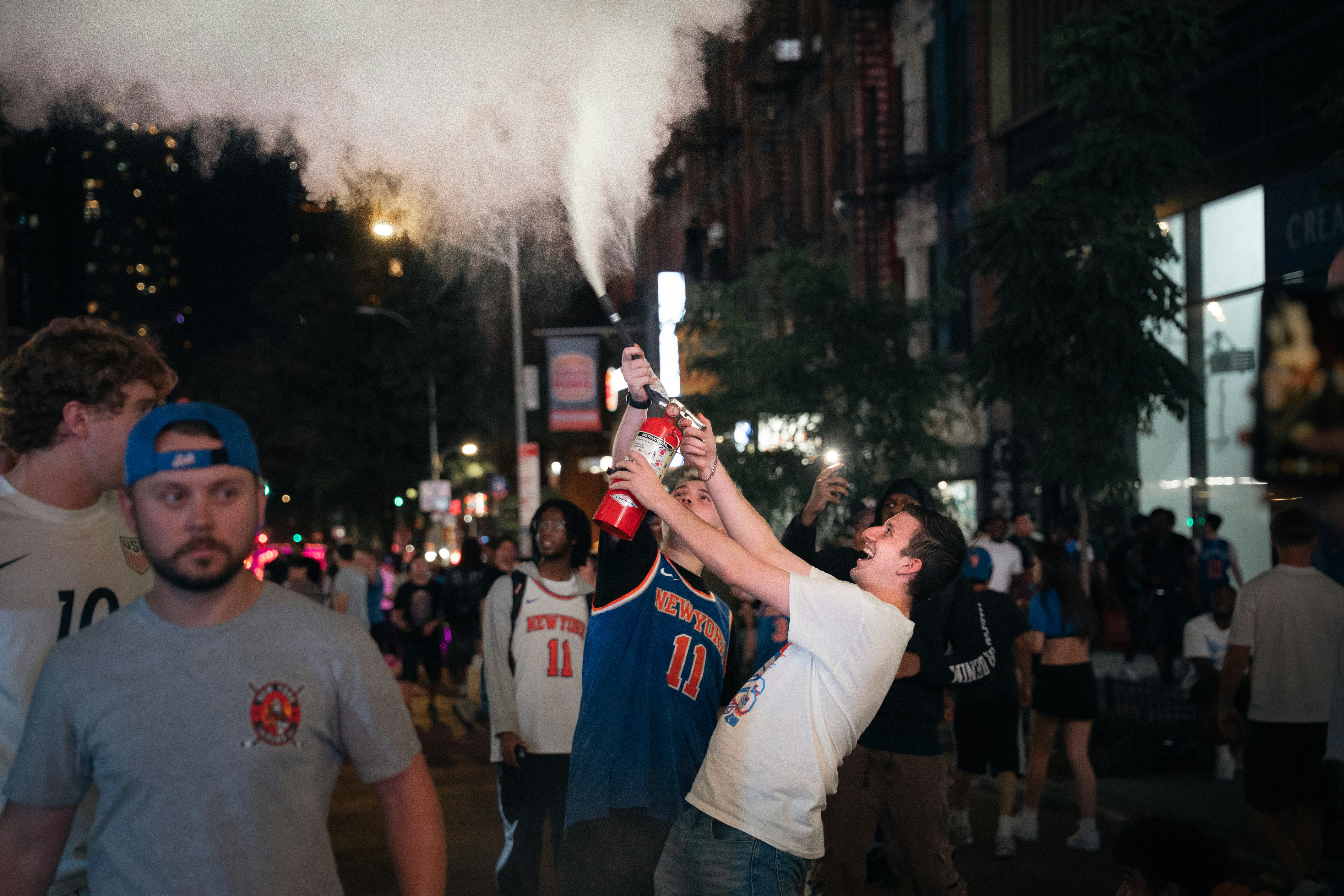 Champagne and confetti in a city pulse