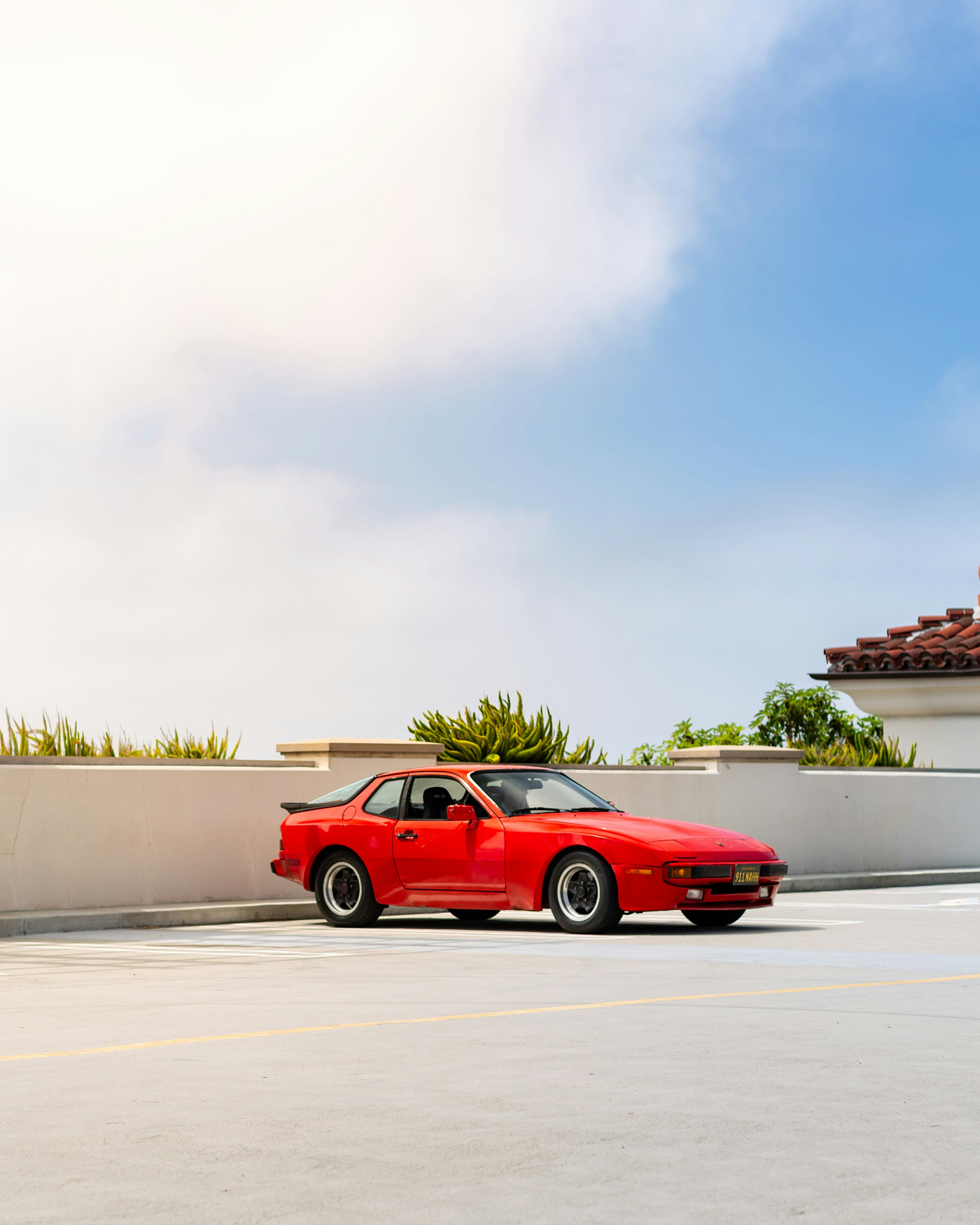 Red Classic on the Rooftop Canvas