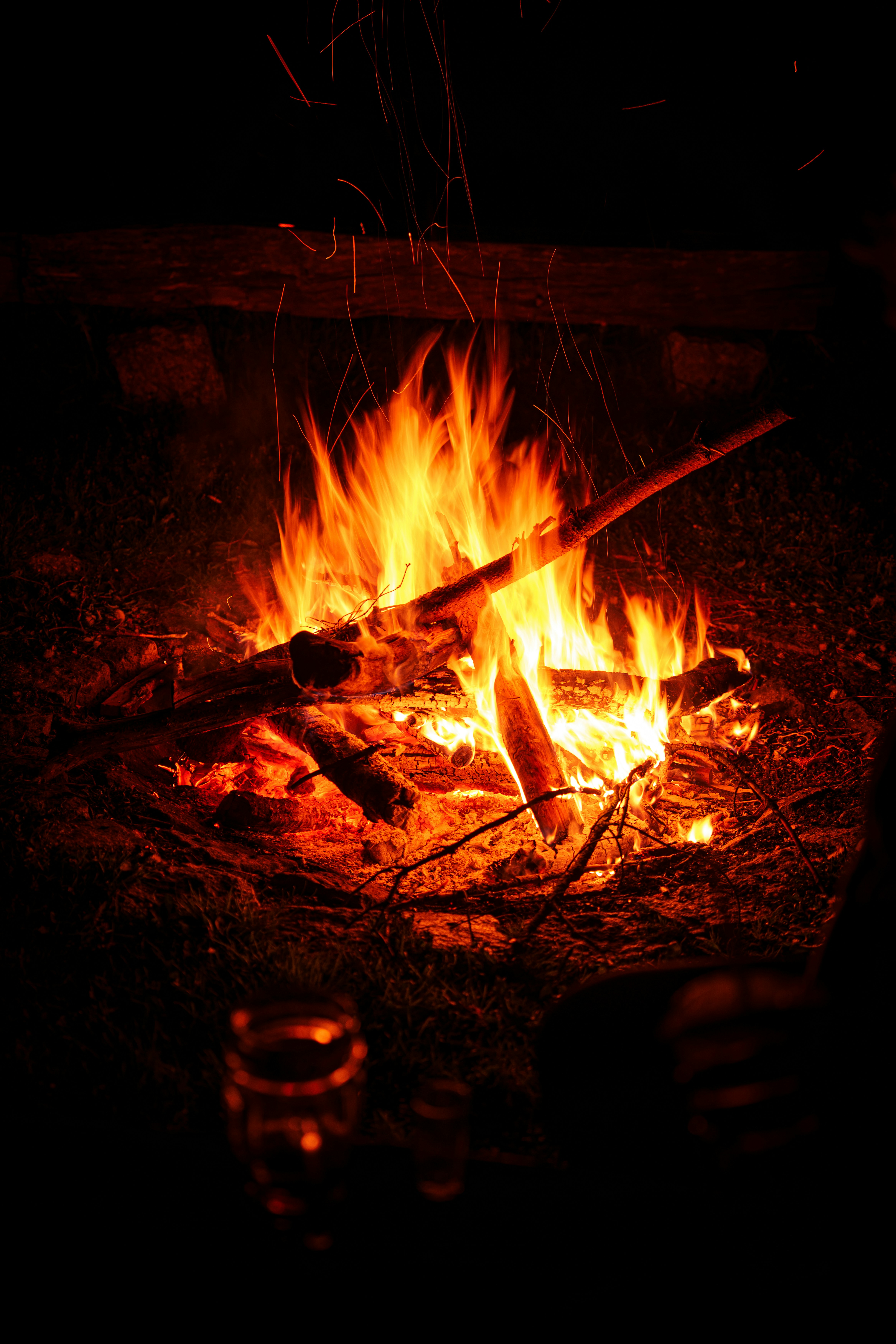 Ember Glow: A Quiet Campfire Under Night’s Veil