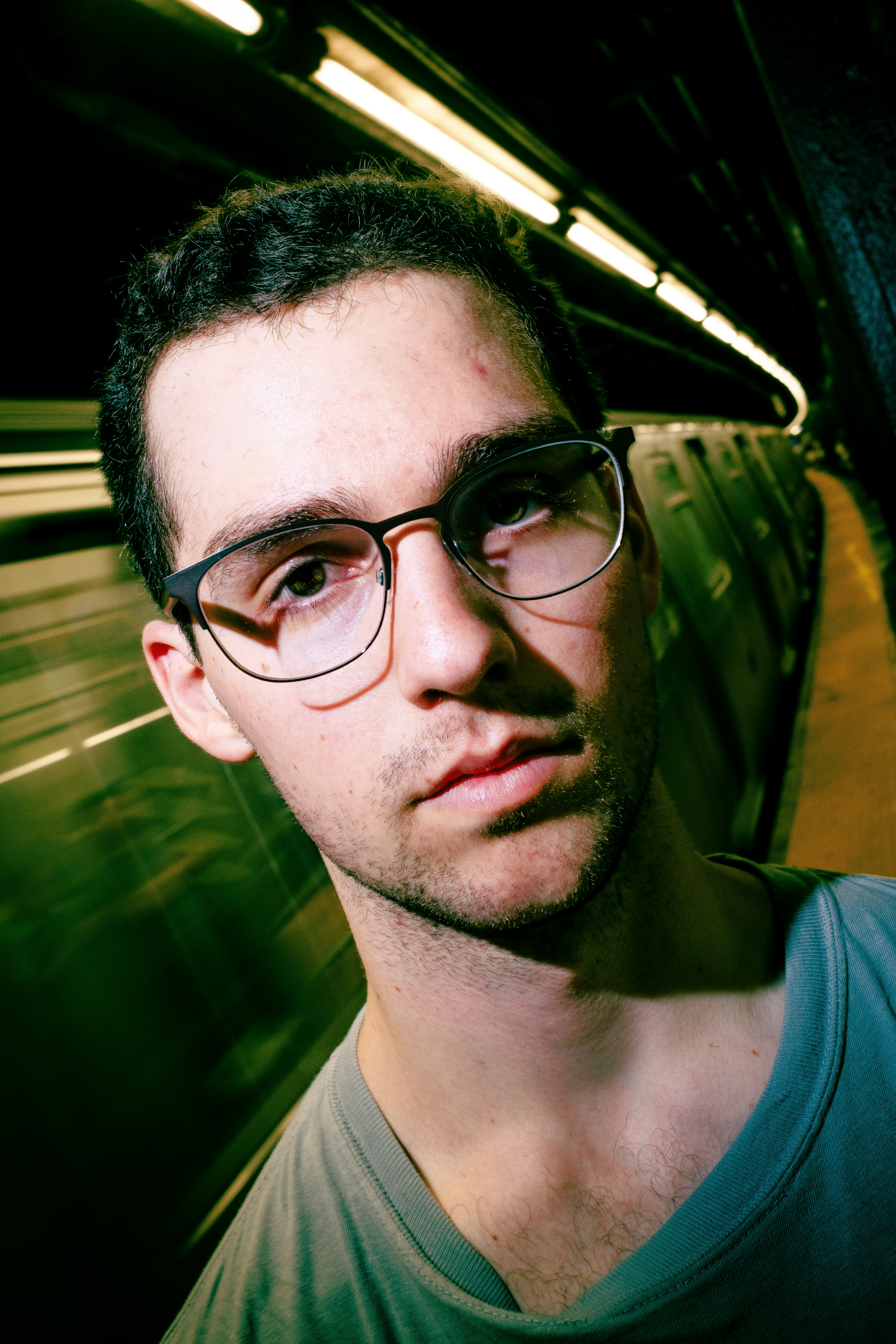 Underside of the Moving Light: A Portrait in a Subway Blur