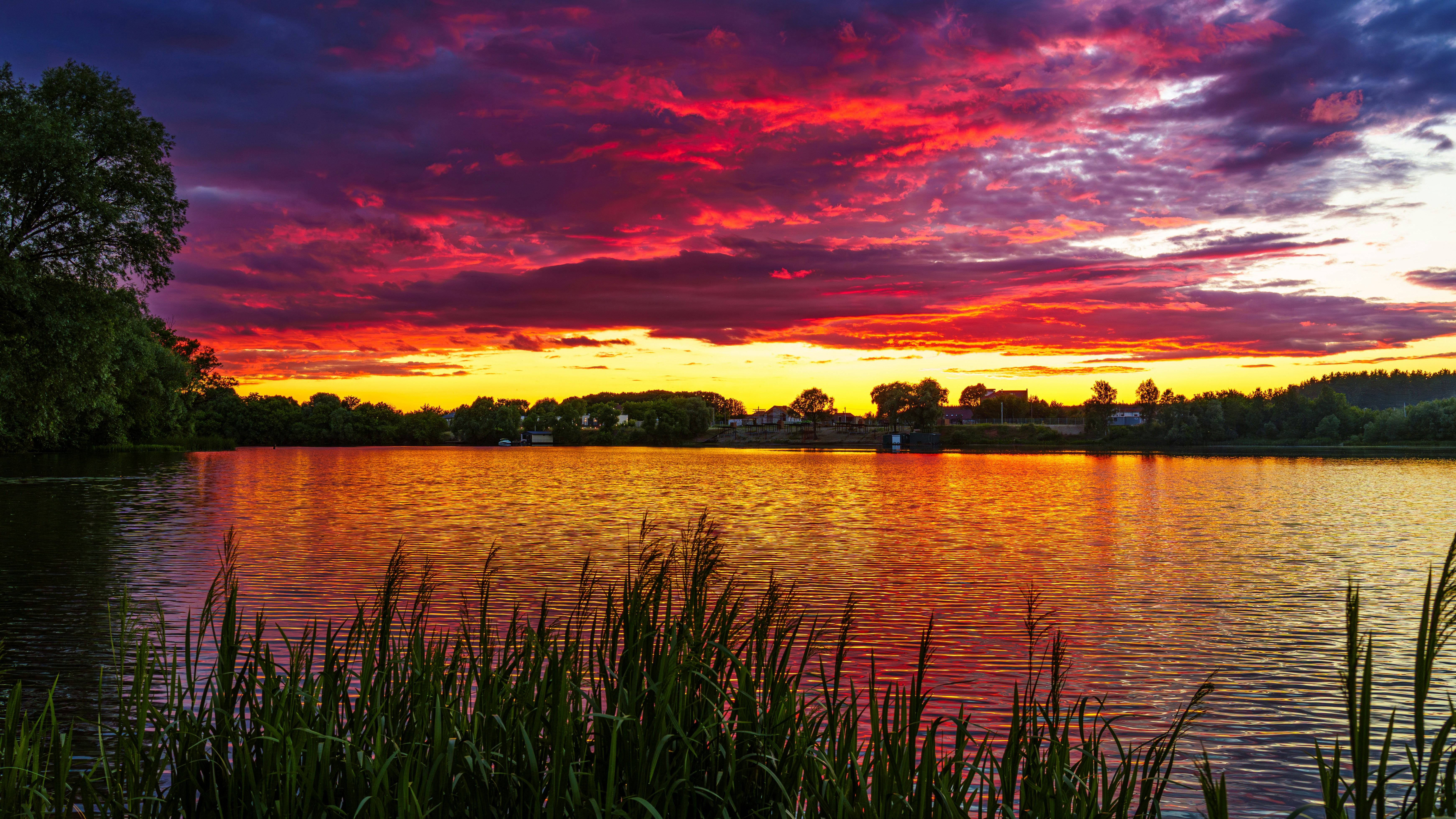 Sunset Serenade on the Quiet Lake