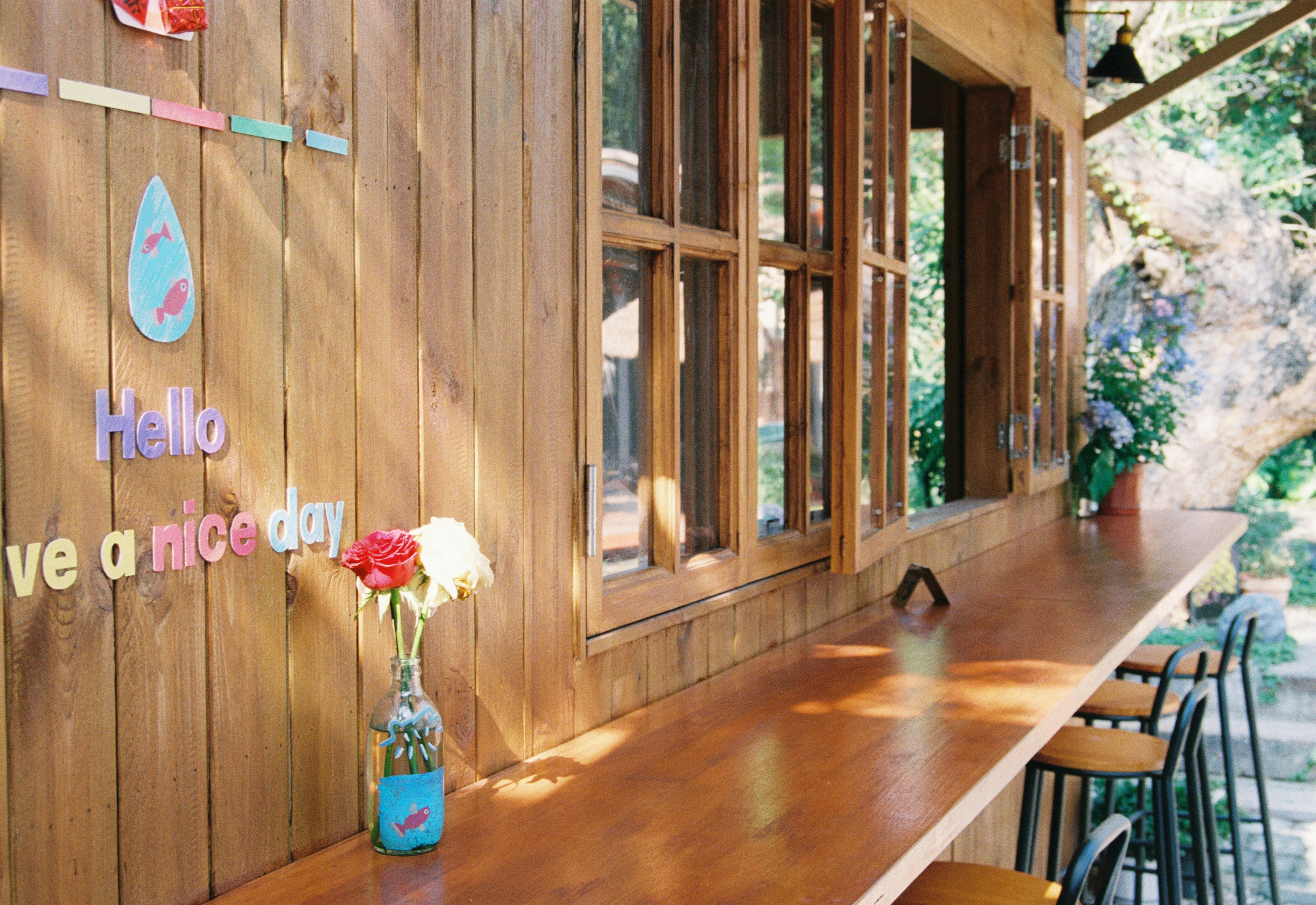 Sunny Porch at a Welcoming Café
