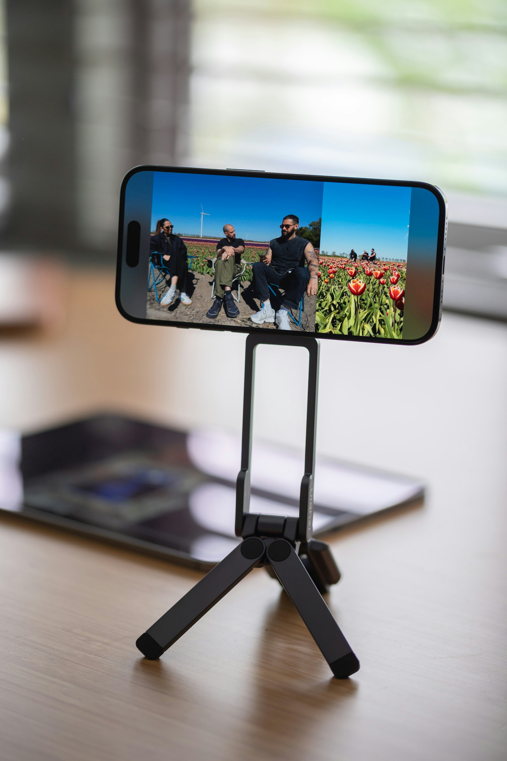Shot in the Detail studio while editing a podcast. Detail makes it easy to record, edit, and share professional video podcasts — all in one app.