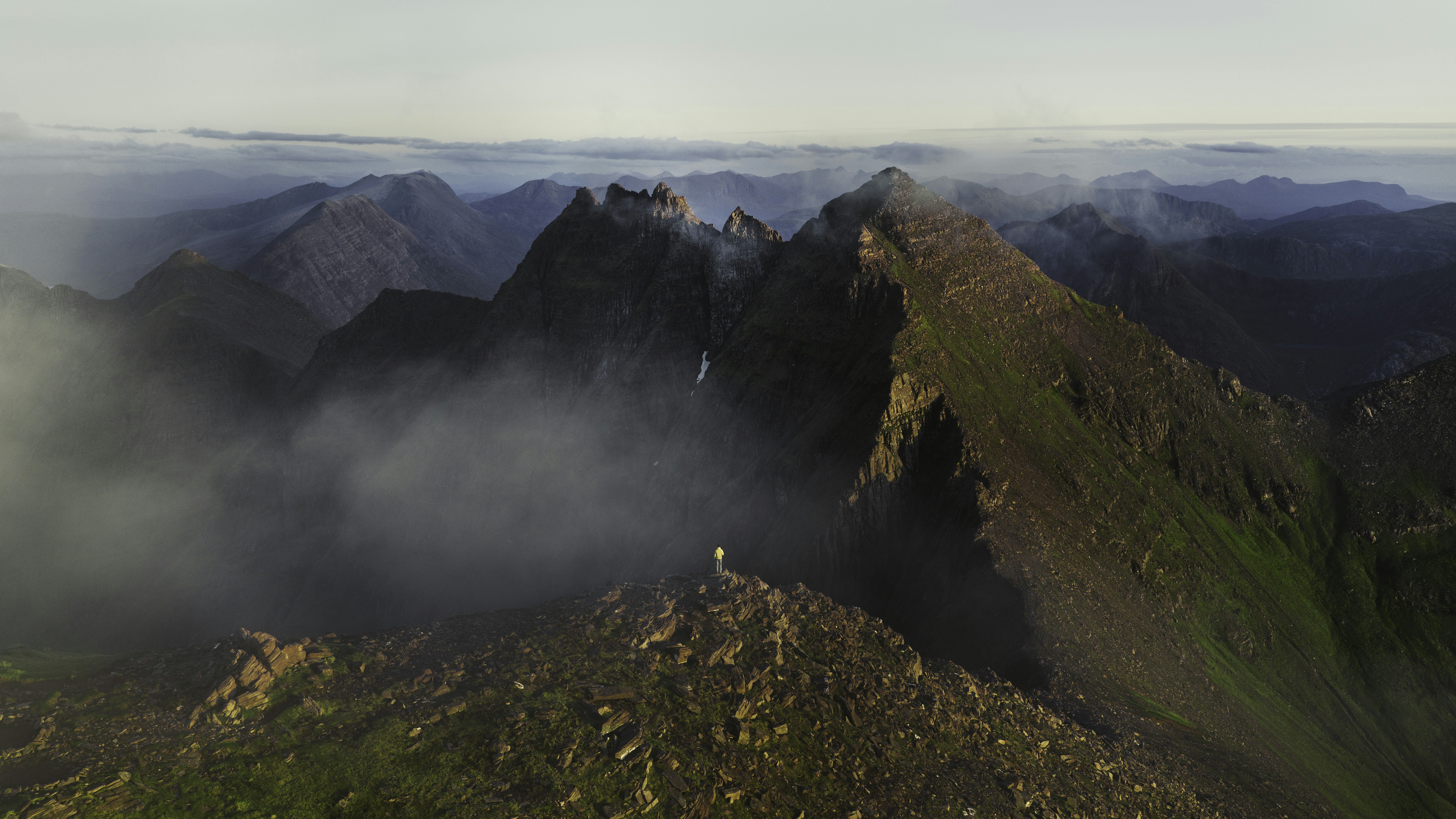 Ridgecrest Aerie: Golden Light over Alpine Spires at Dawn