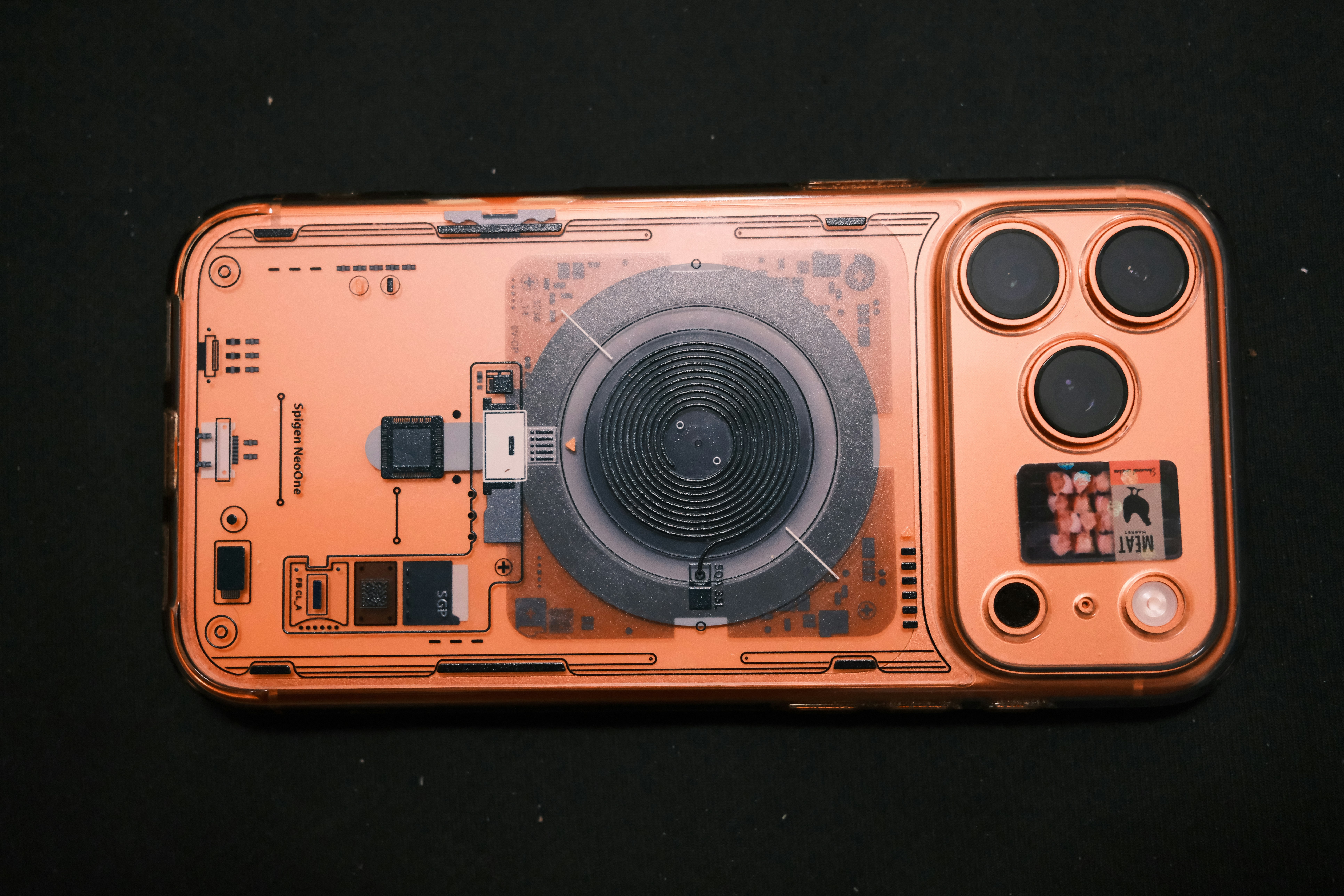 Copper-Hued iPhone Interior: A Transparent Peek Into the Circuitry