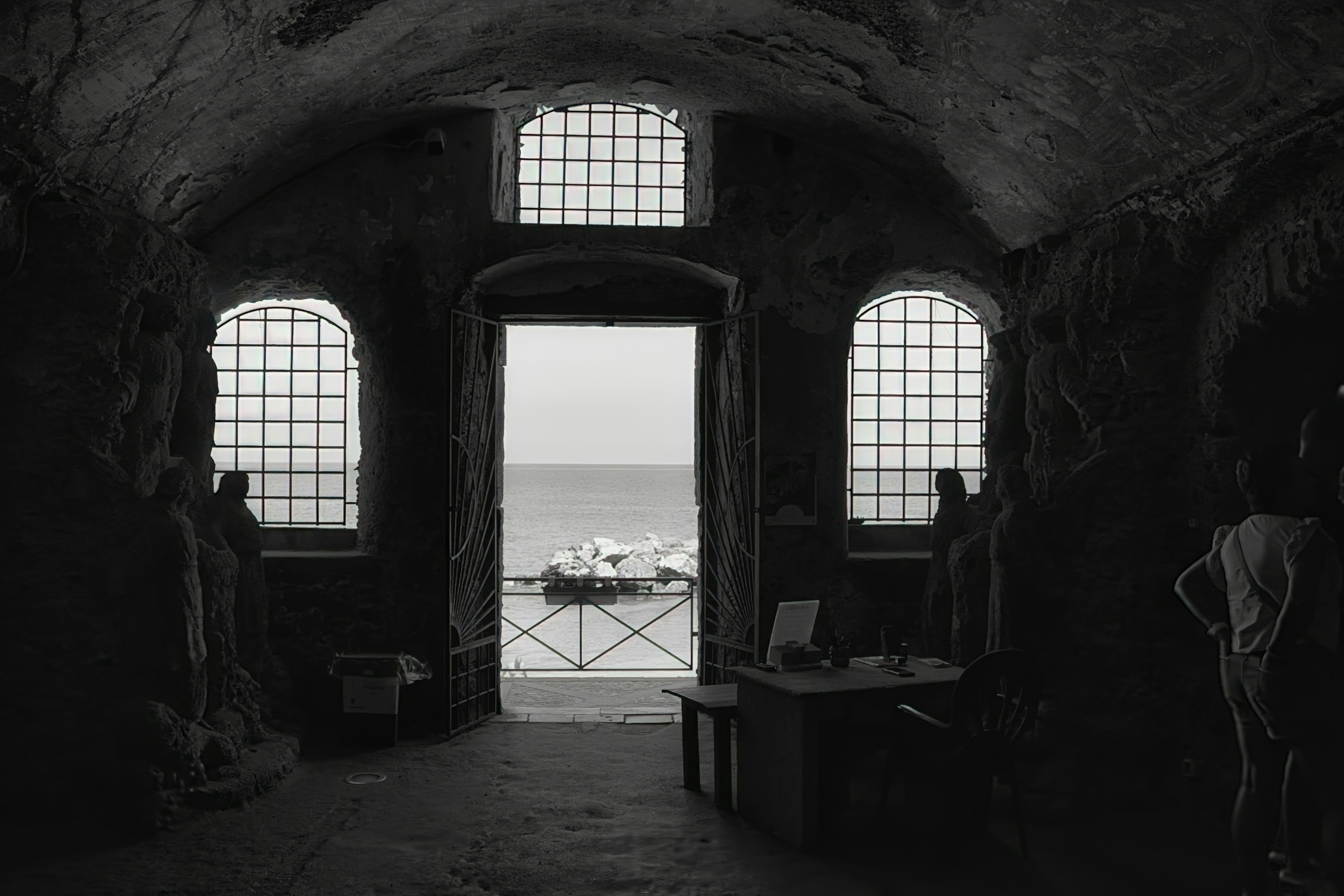 Light Beyond the Gate: Sea View from an Old Cave Workshop