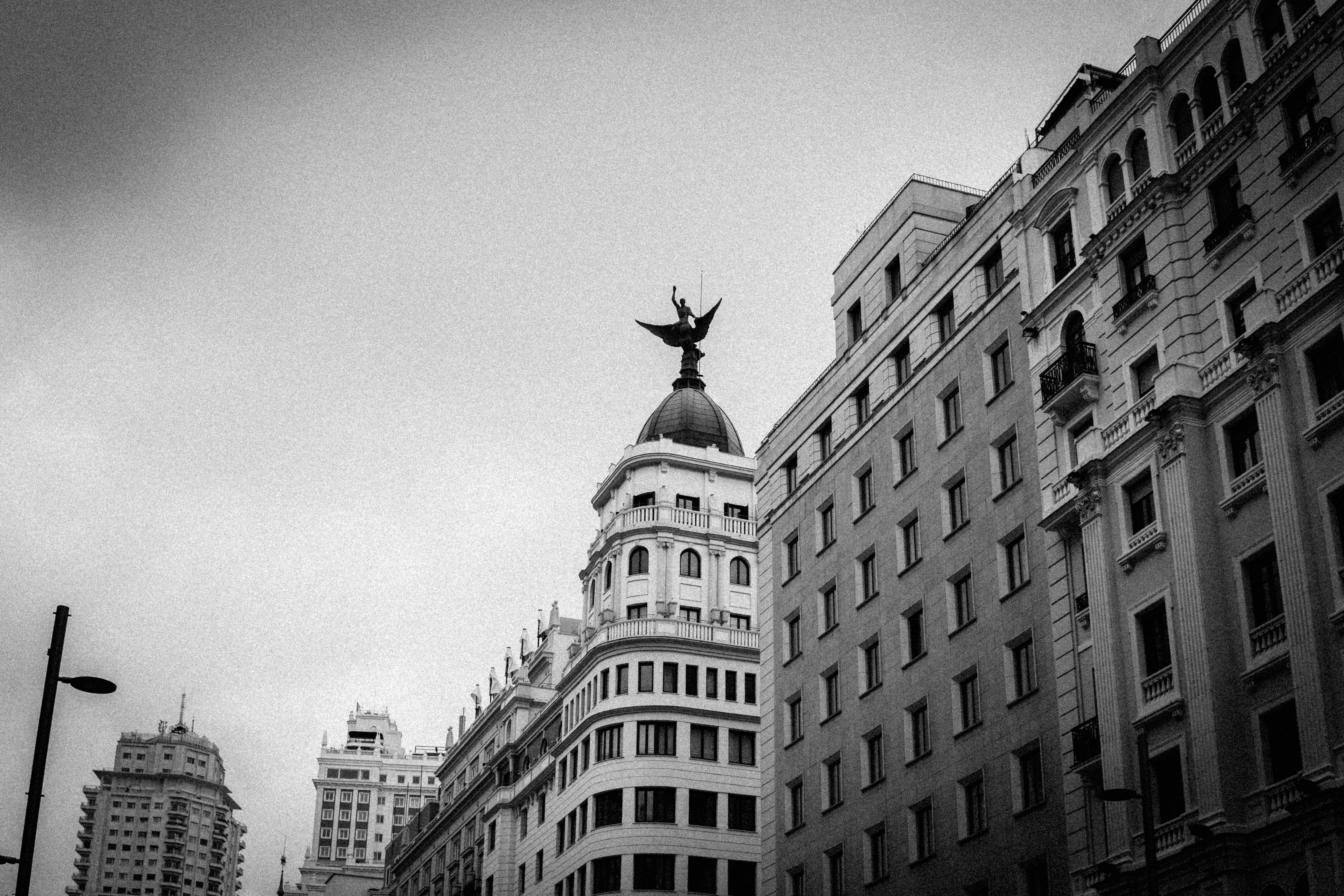 Statues and Skyline: A Daring Ascent above the Street