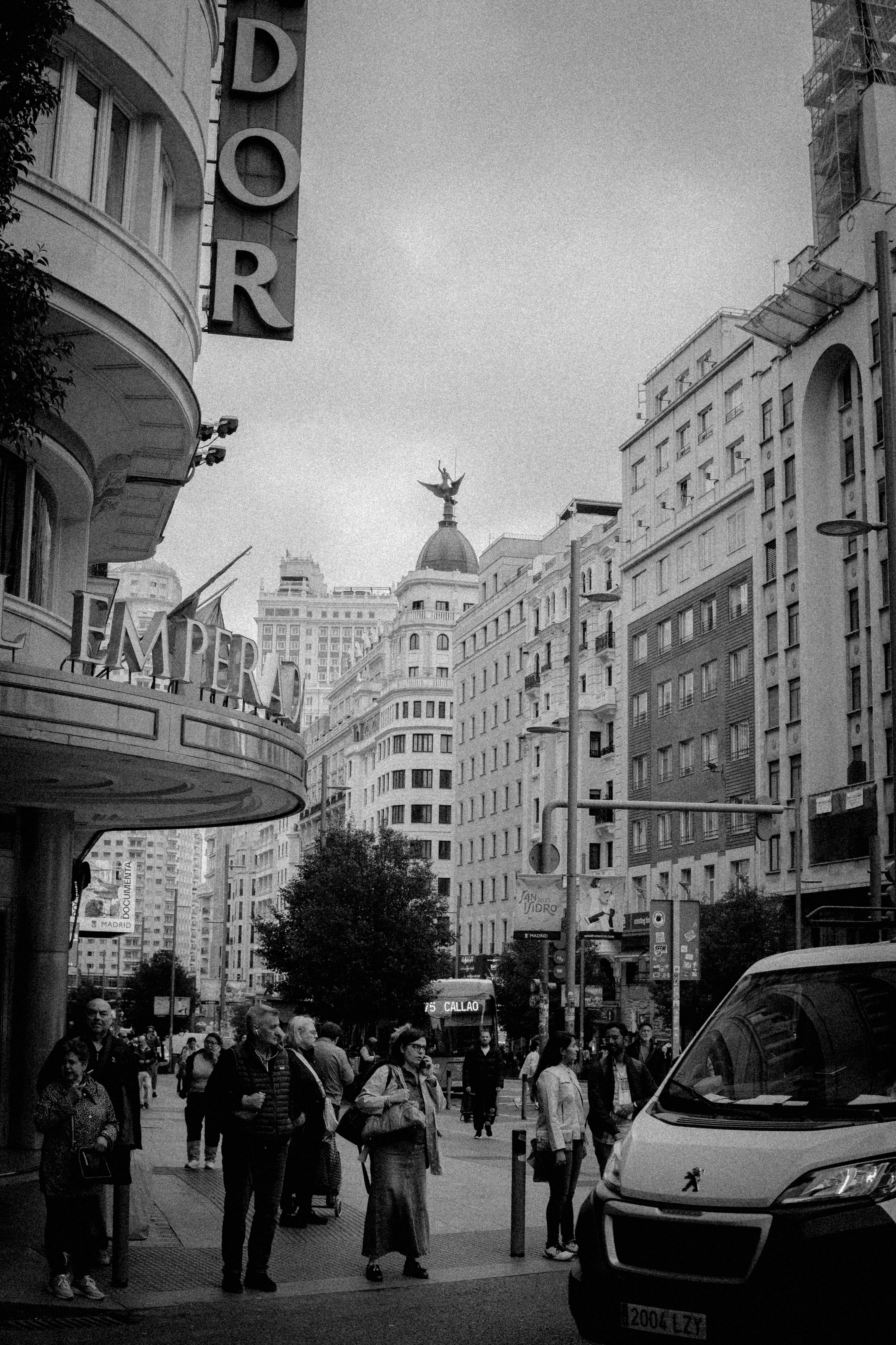City Street Confluence: People and Architecture in Monochrome Motion